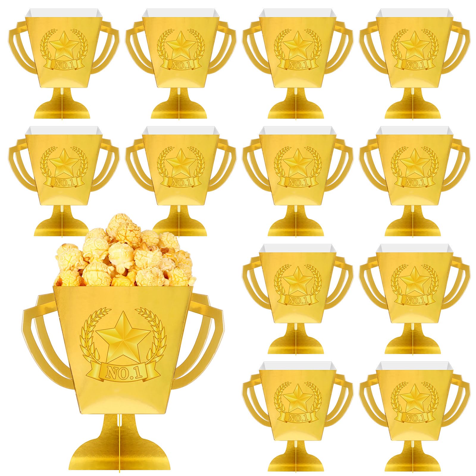 Amazon.com: Affrolling 16 Pcs Trophy Treat Boxes Trophy Popcorn Bags ...
