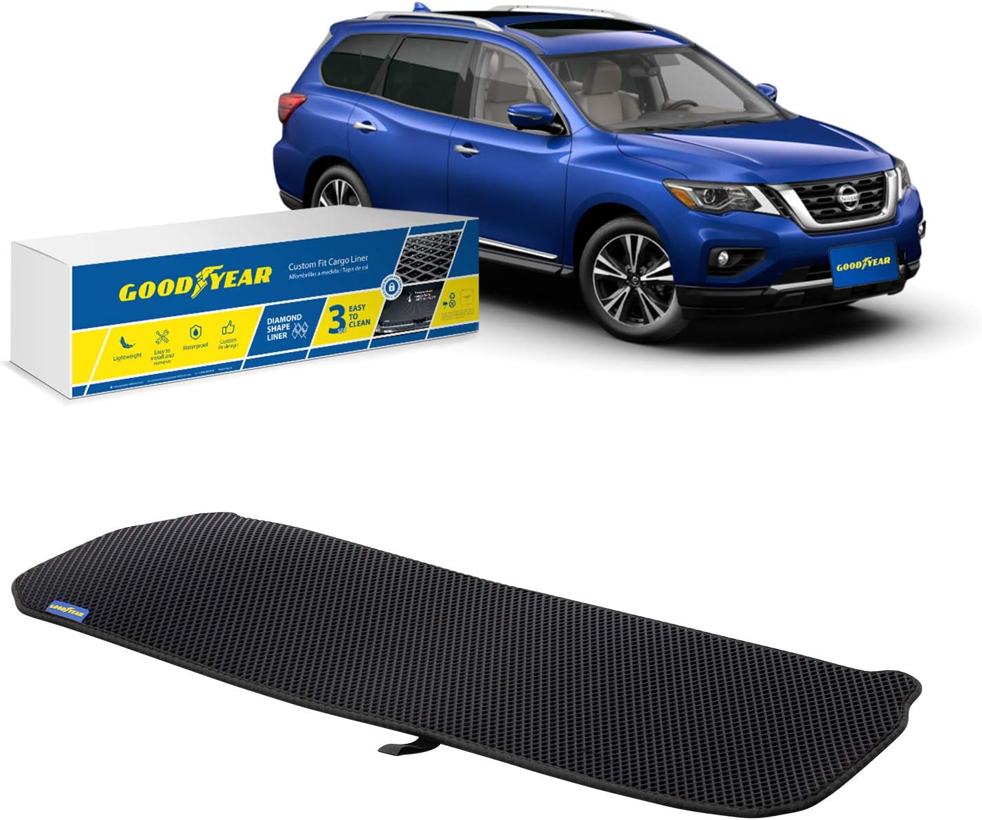 Amazon.com: Goodyear Custom Fit Cargo Mat Liner for Nissan Pathfinder ...