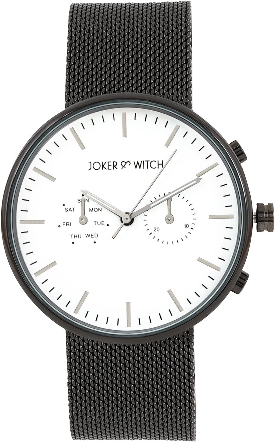 Joker & Witch Manchester White Dial Brown Faux Leather Analogue Watch ...