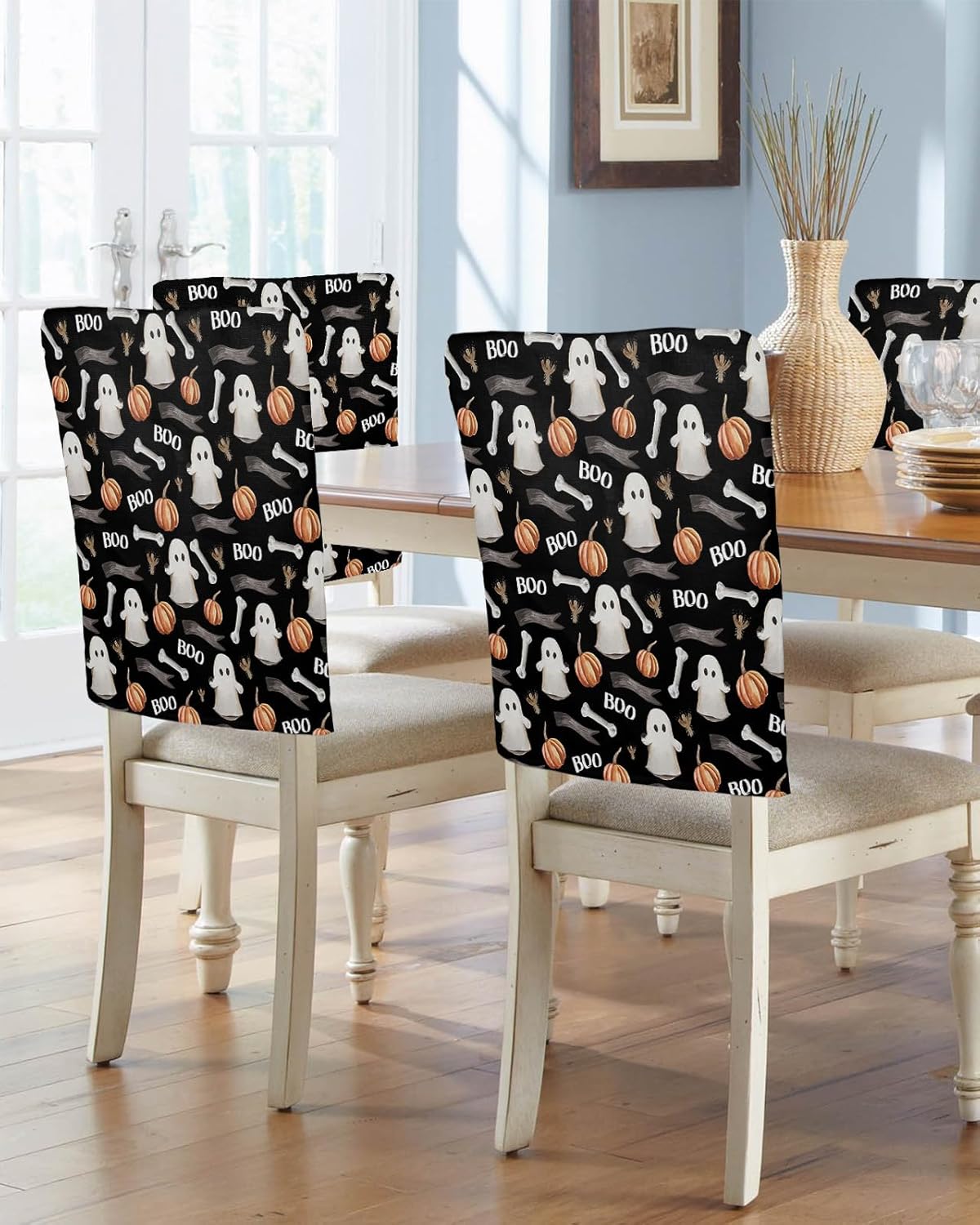 Amazon.com: AMZRicher Halloween Chair Back Covers for Dining Chairs 4 ...