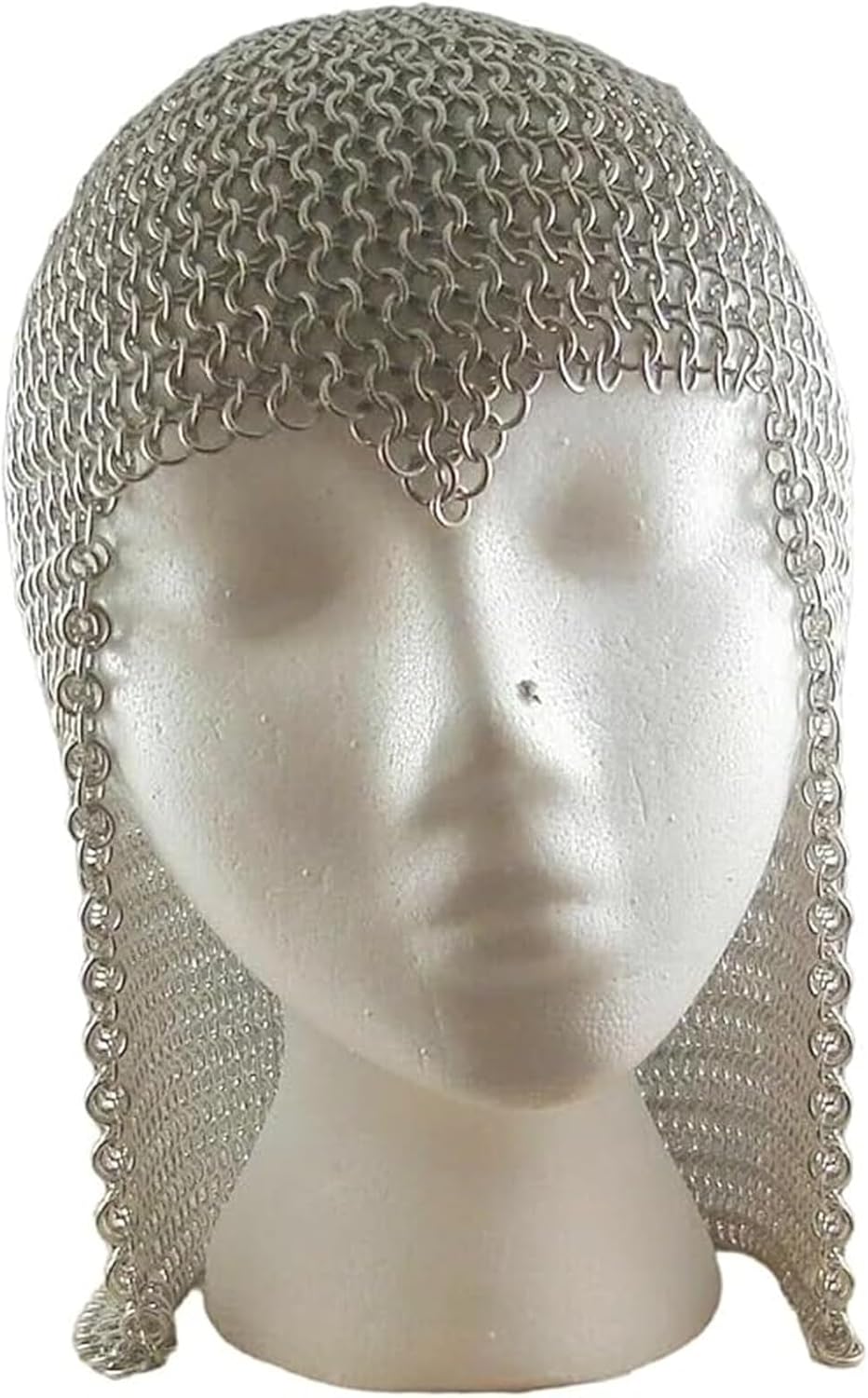Amazon.com: Aluminum Chainmail Coif Head Hood Butted Chainmail Head ...