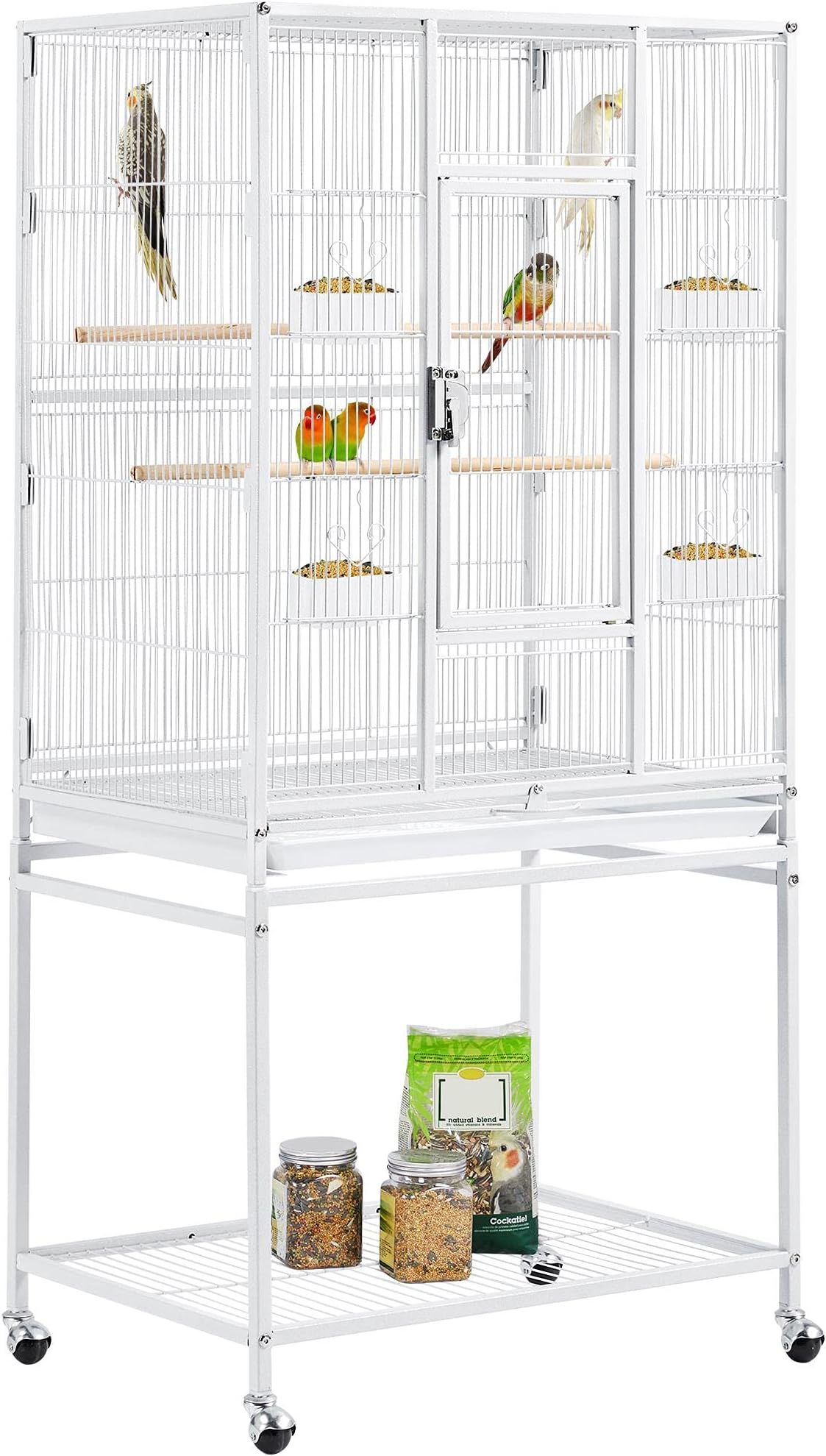 Prevue Pet Products Wrought Iron Flight Cage with Stand F040 Black Bird ...