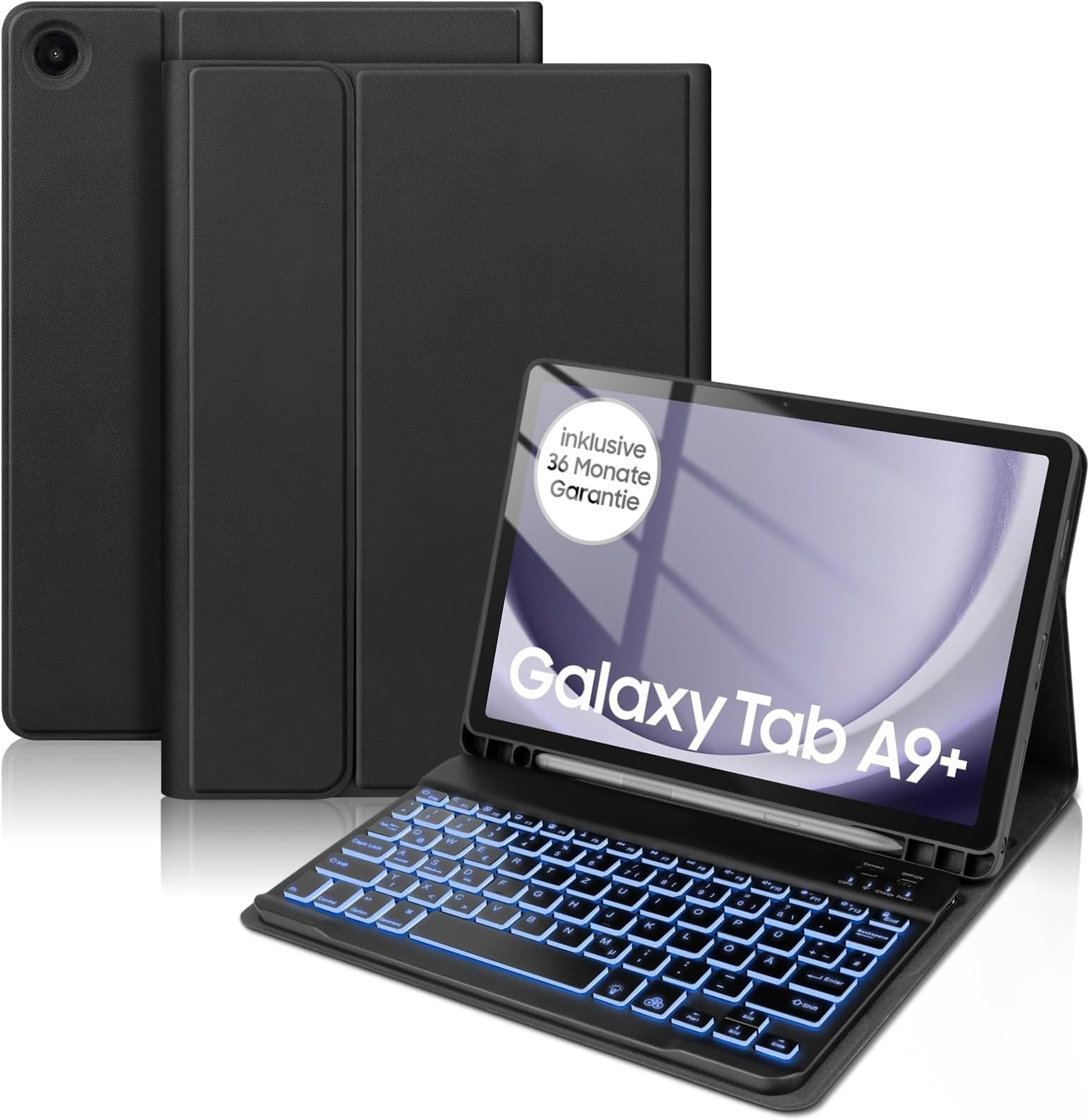 Samsung Tablet A9 Plus Tastatur - Galaxy Tab A9 Plus Hülle mit Tastatur ...
