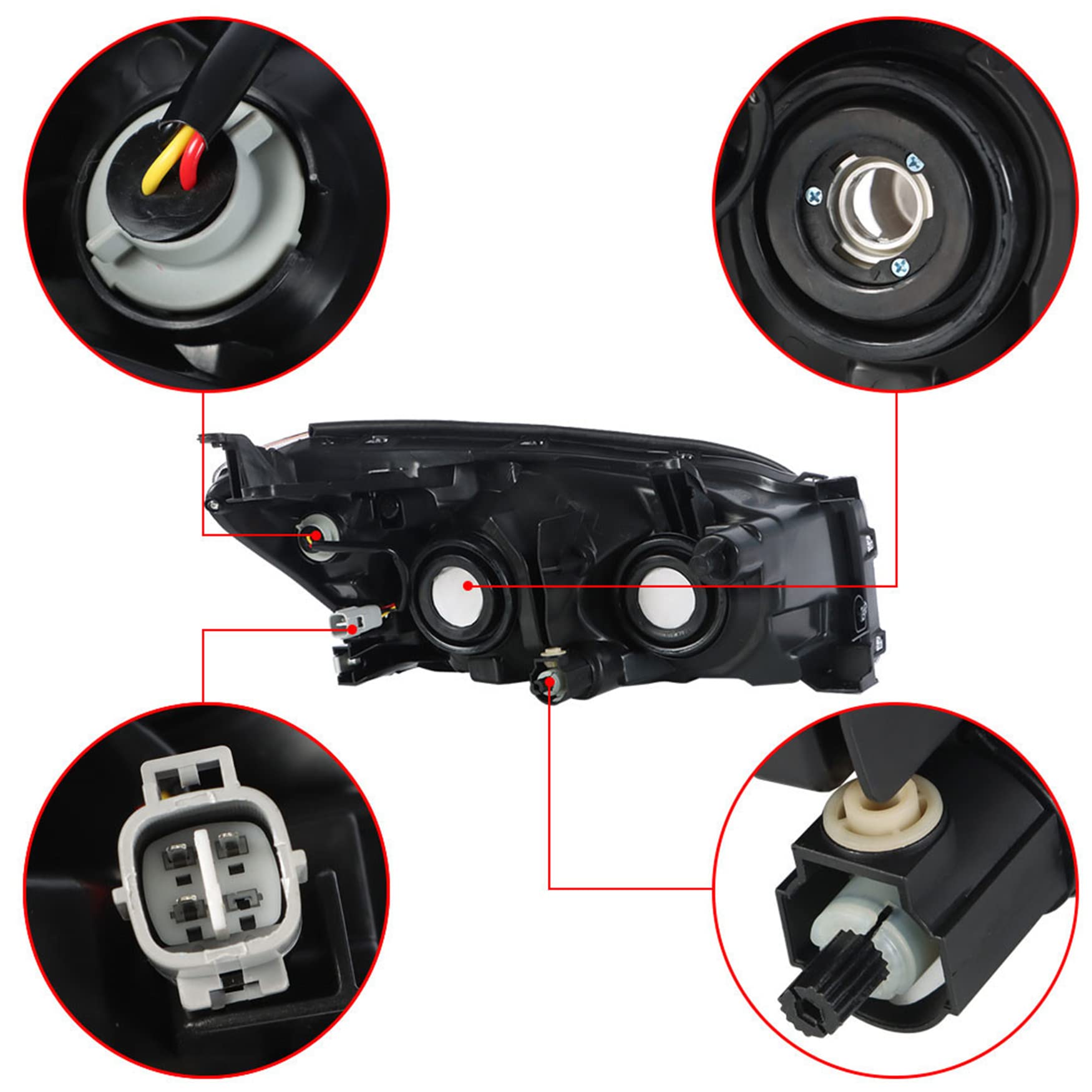 Snapklik.com : Front Headlights Assembly Replacement For Toyota RAV4 ...