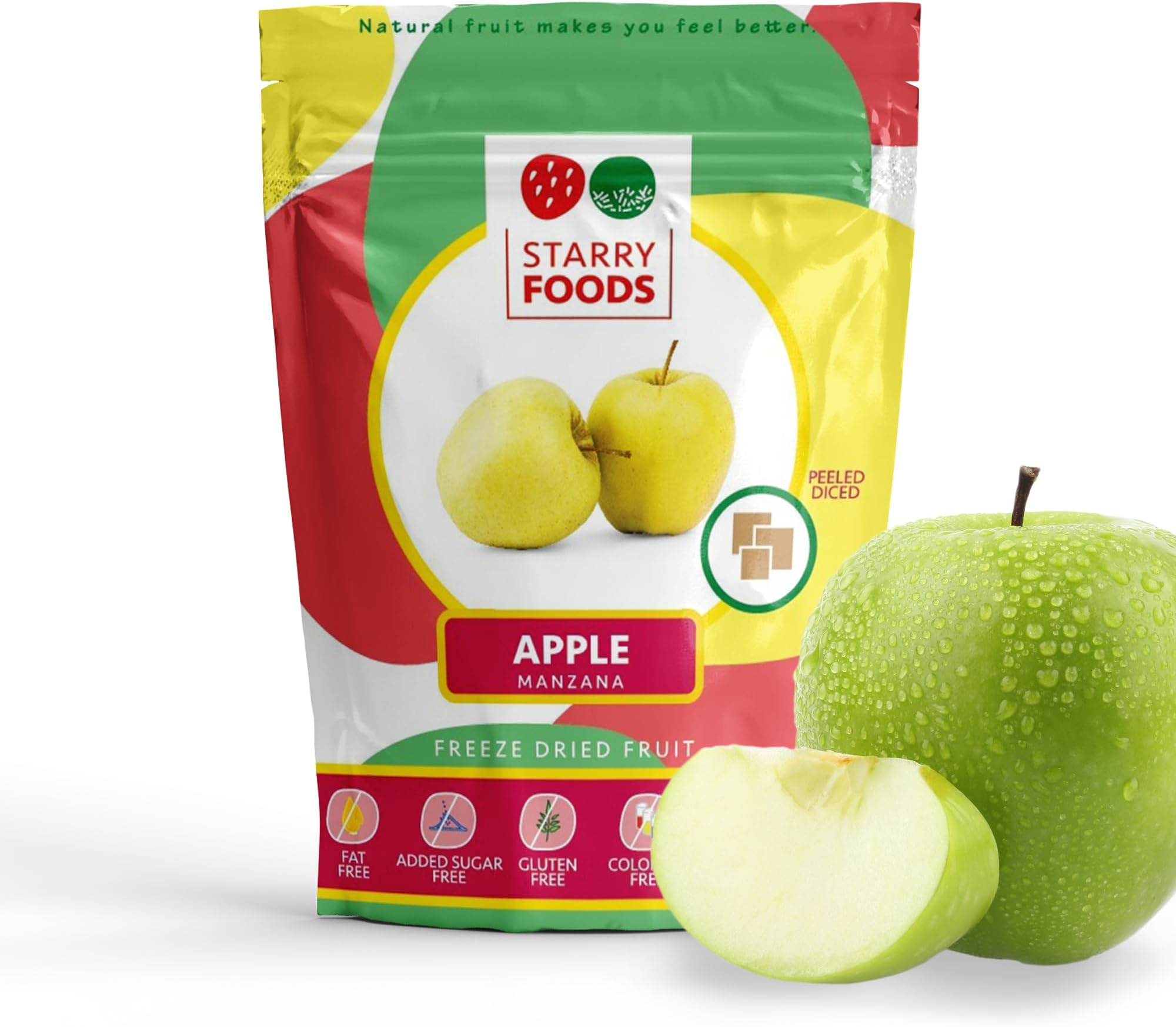 Amazon.com : STARRY FOODS Freeze Dried Apple, 10.5 oz, Sugar Free, Fat ...