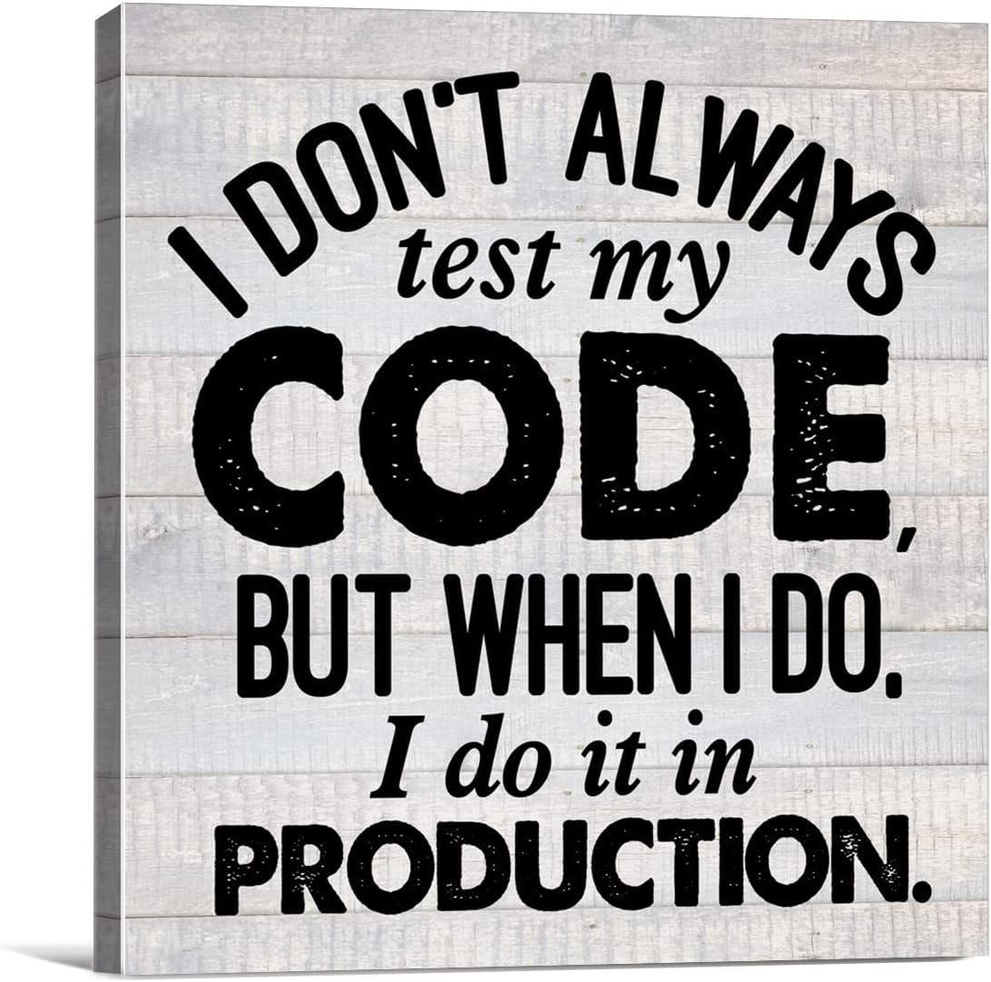 Amazon.com: Humor Office Canvas Wall Art Framed Print 8x8 Inch Rustic I ...