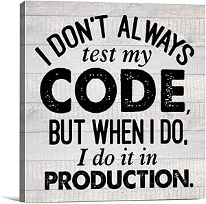 Amazon.com: Humor Office Canvas Wall Art Framed Print 8x8 Inch Rustic I ...