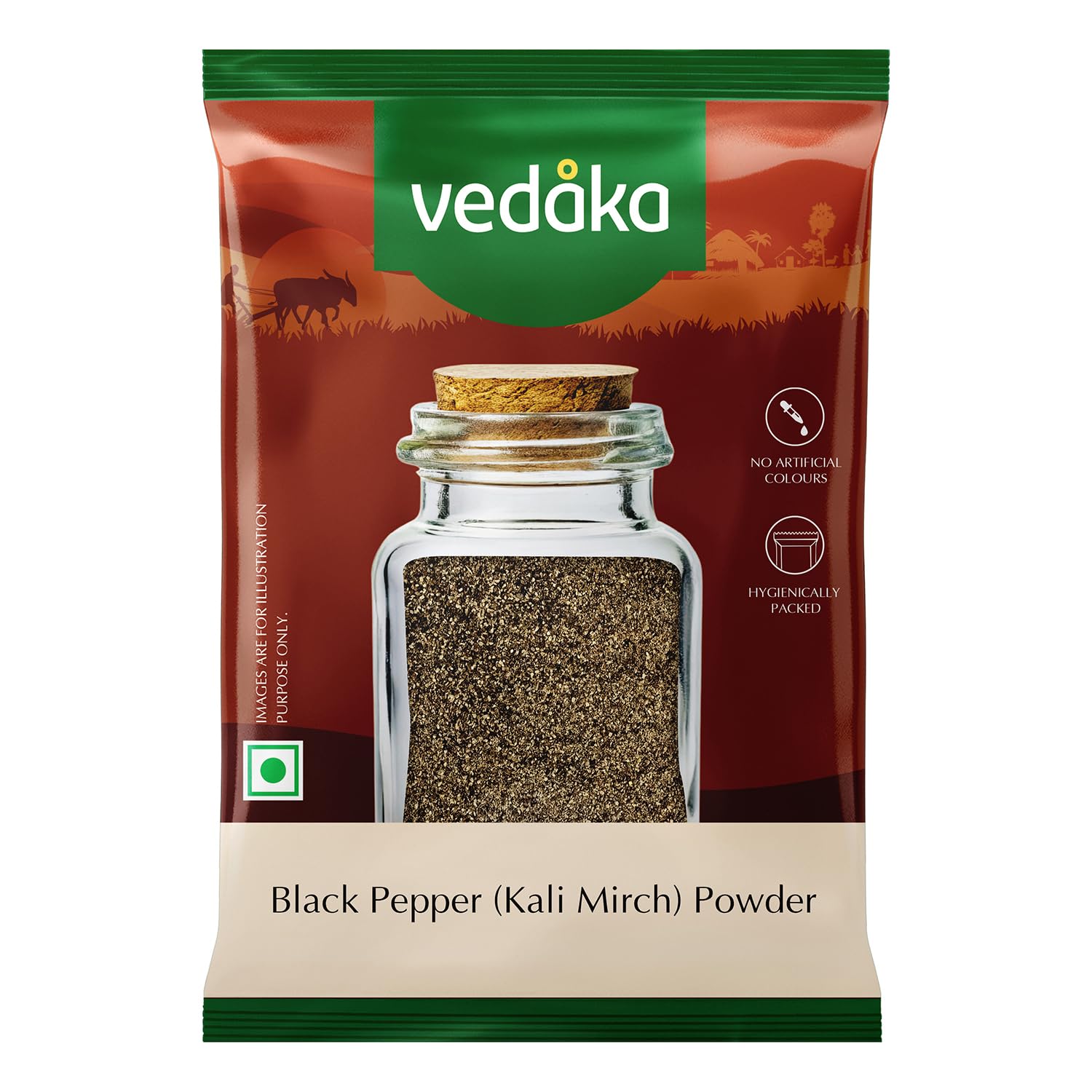 Amazon Brand - Vedaka Black Pepper Powder, 100 g (Kali Mirch) : Amazon ...