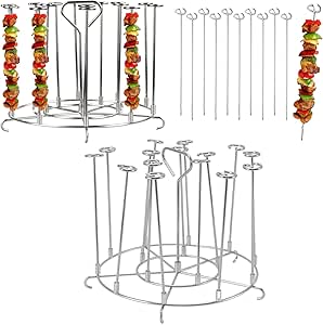 8QT Skewer Stand for Tender Meats and Crispy Veggies - Stainless Steel ...