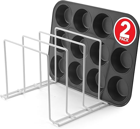 Amazon.com - Stock Your Home White (2 Pack) Steel Baking Pan Organizer ...