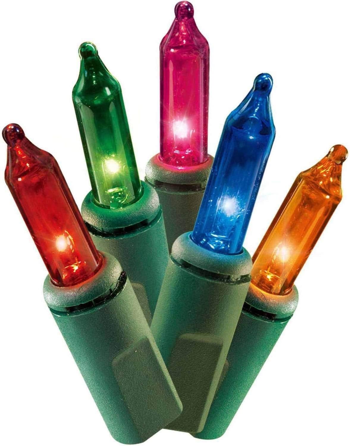 Amazon.com : Holiday Time 50 Multi-Color LED Mini Lights (12.5 ft ...