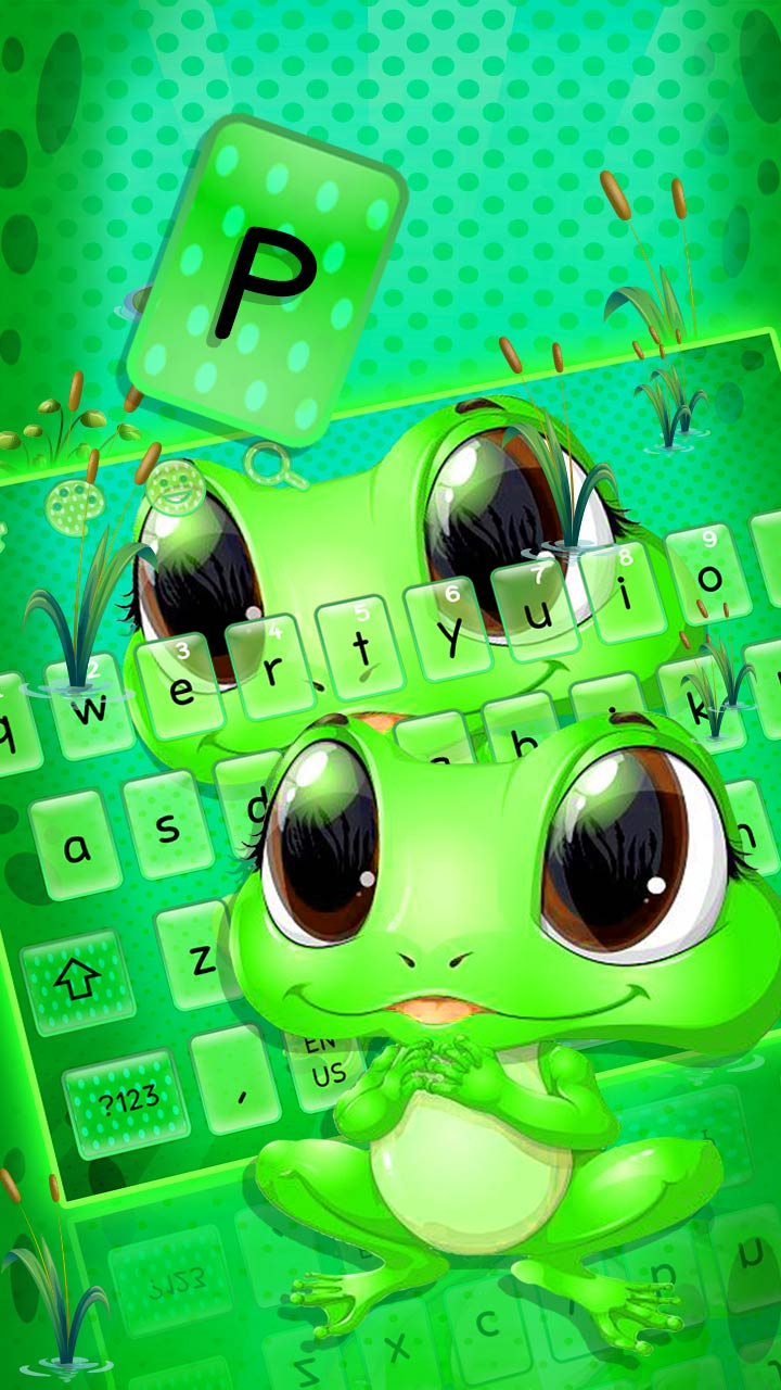 Aplicación Cute Big Eyes Frog keyboard theme 🐸 en Amazon Appstore