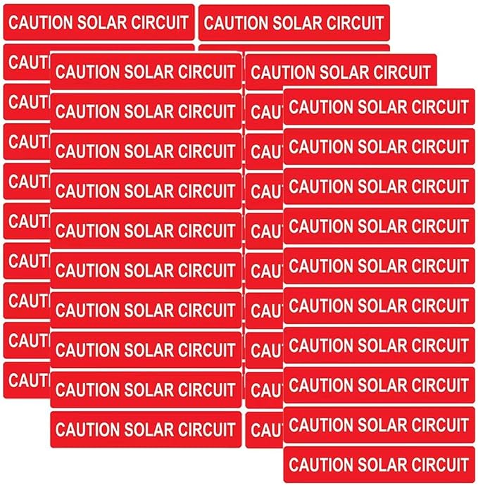 Amazon.com: CDXHOME 50 PCS PV Solar Safety Warning Labels, Caution ...