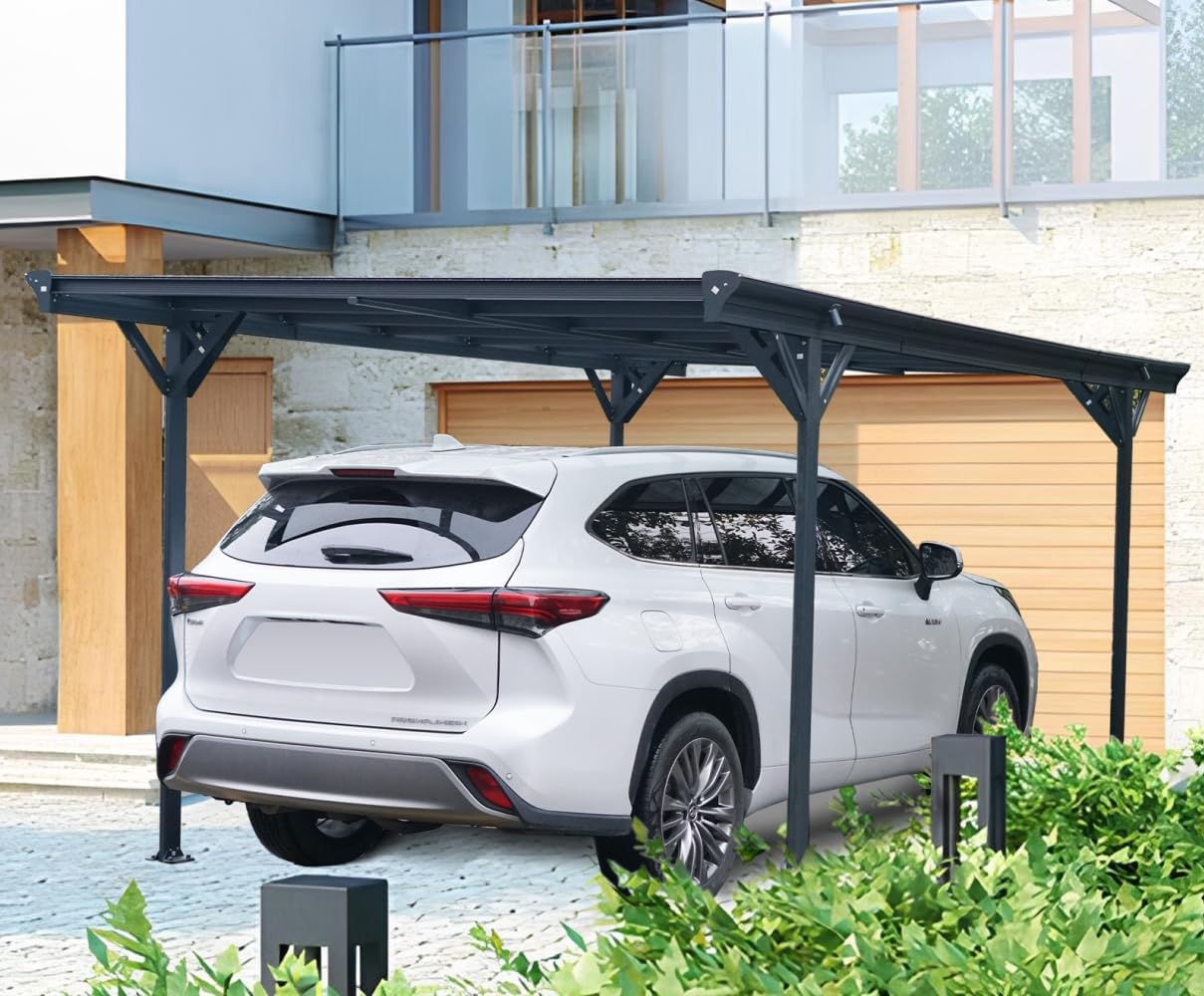 Amazon.com: Real Relax Carport Heavy Duty Metal, 10 x 16 ft Aluminum ...