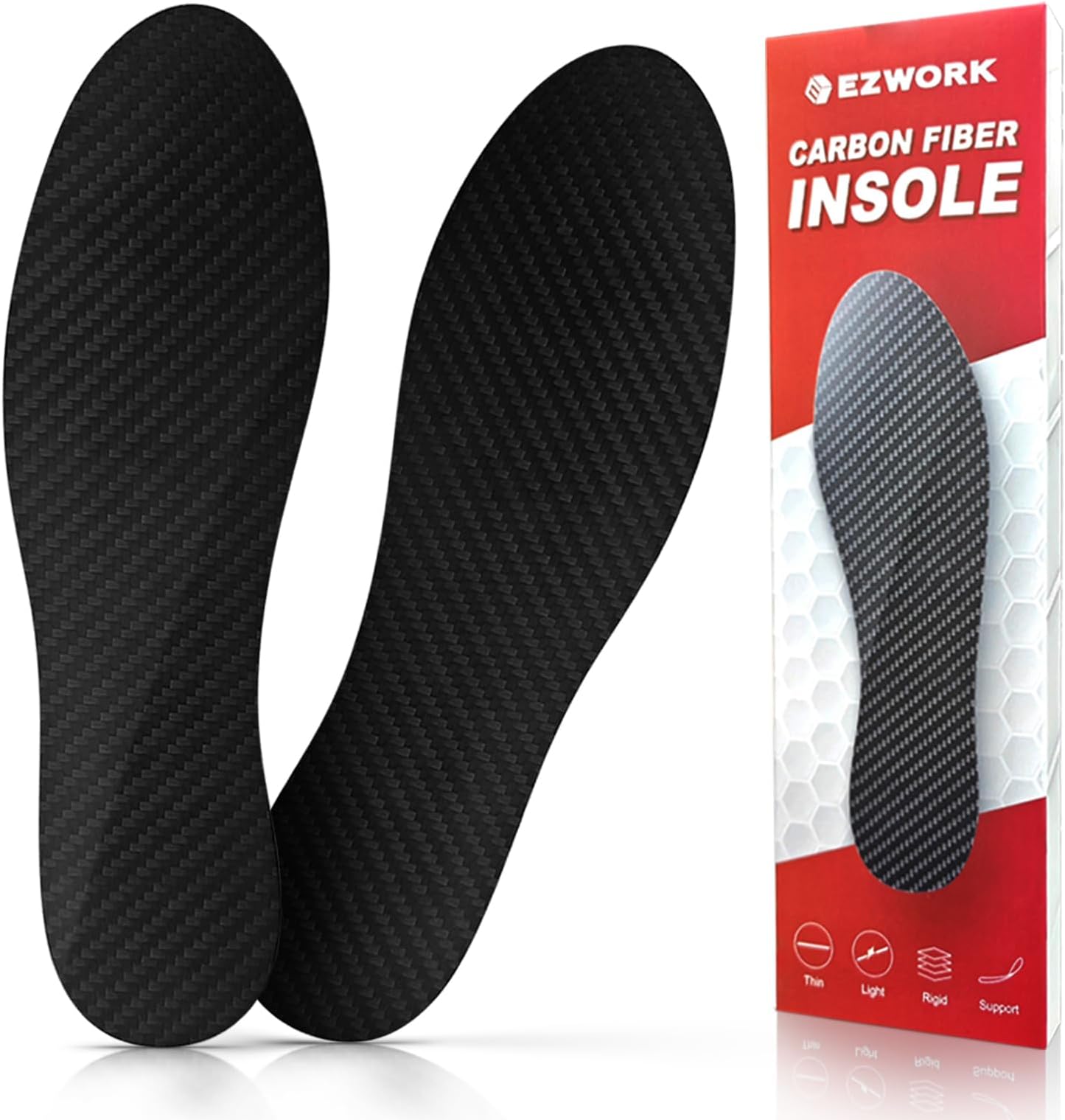 Amazon.com: Carbon Fiber Insoles, Carbon Fiber Foot Plate 1 Pair Rigid ...