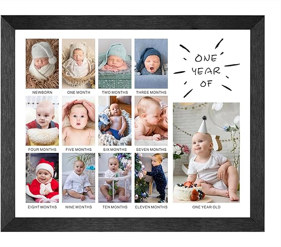 Amazon.com: Comurdyo My Baby First Year Picture Frame - 12 Months ...