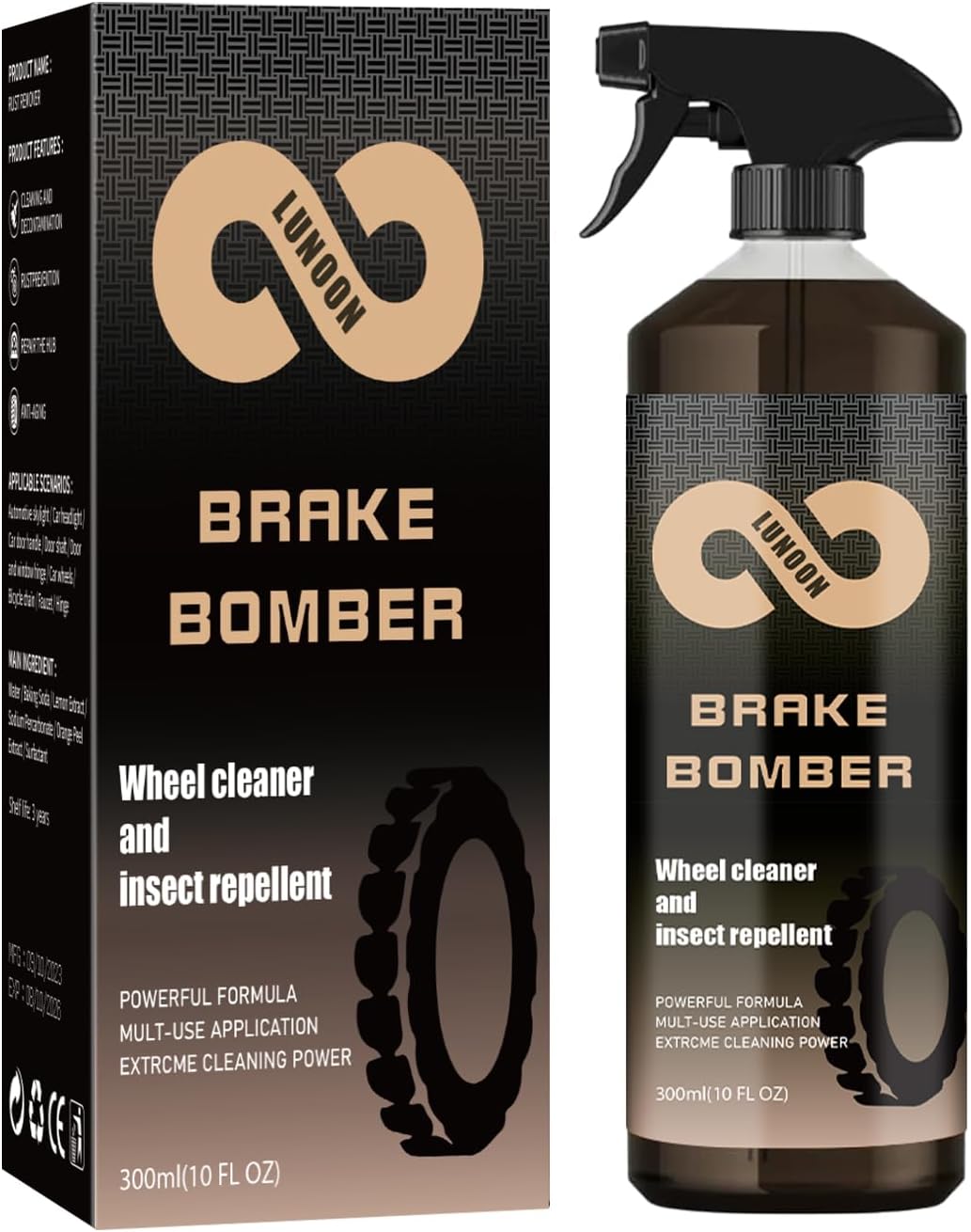 Amazon.com: Waterproof AdhesiveWheel Cleaner Brake Bomber 300ML(10 fl ...