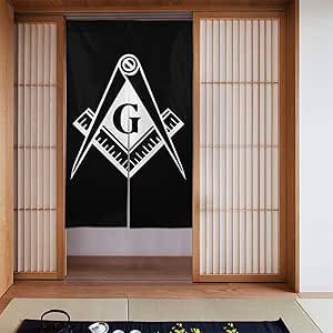 Amazon.com: Zychkrl Freemasonry Masonic Lodge Symbol Door Curtains ...