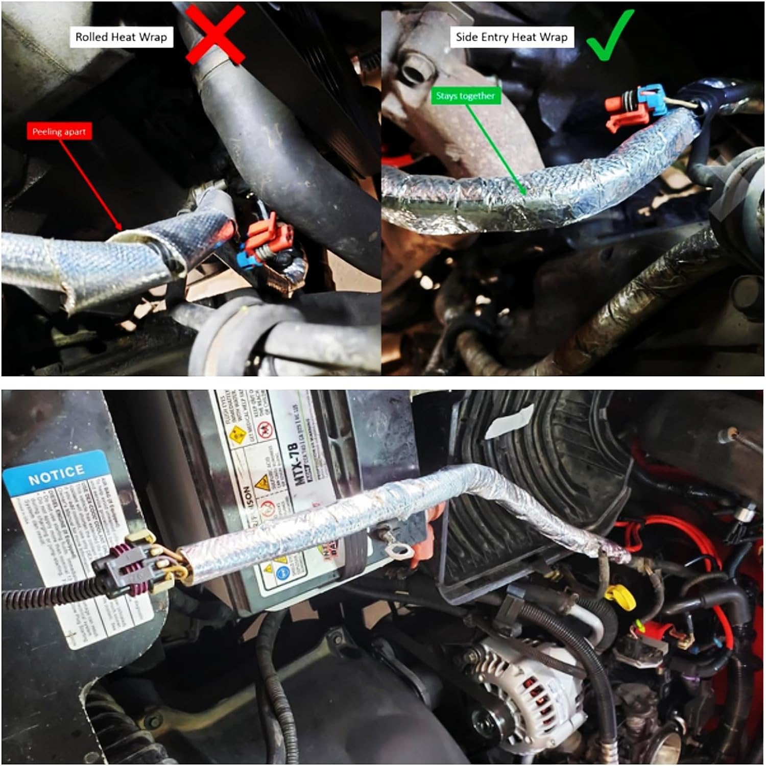 Snapklik.com : 10mm - 3/8 Self-wrap Aluminum Heat Shield Sleeve Thermal ...