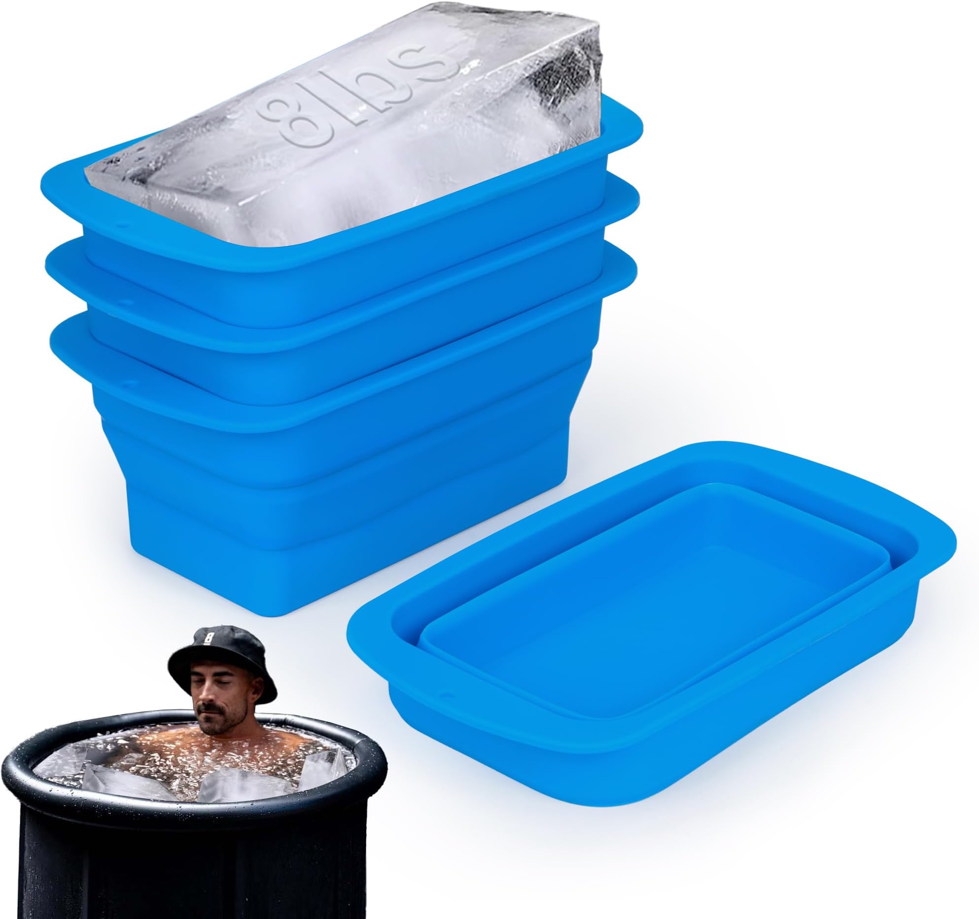 Extra Large Ice Cube Tray Mould - Form 4 KG Ice Bricks - Premium ...