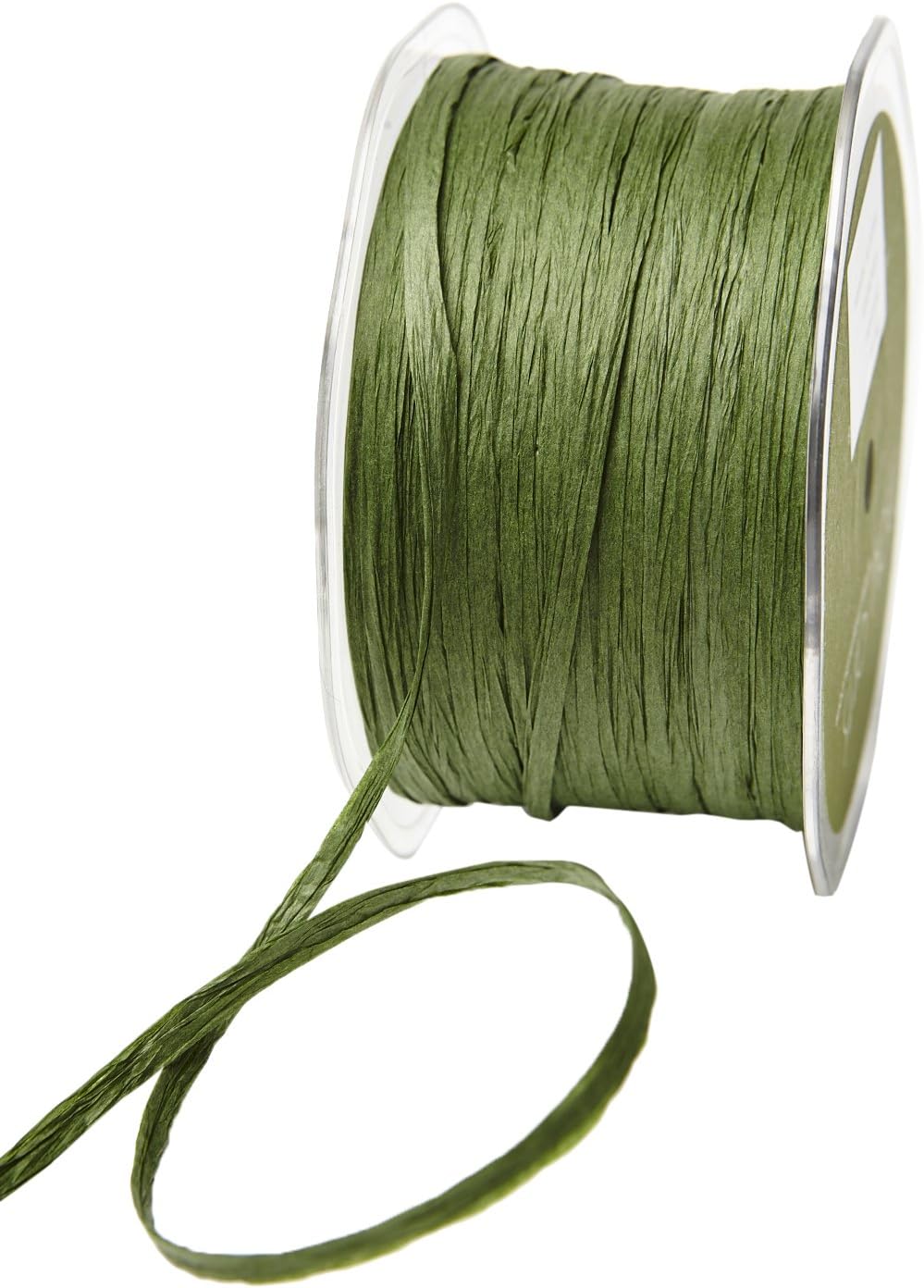 Amazon.com: May Arts Green 200 Yards Paper Raffia Ribbon, 200 yd : Arts ...