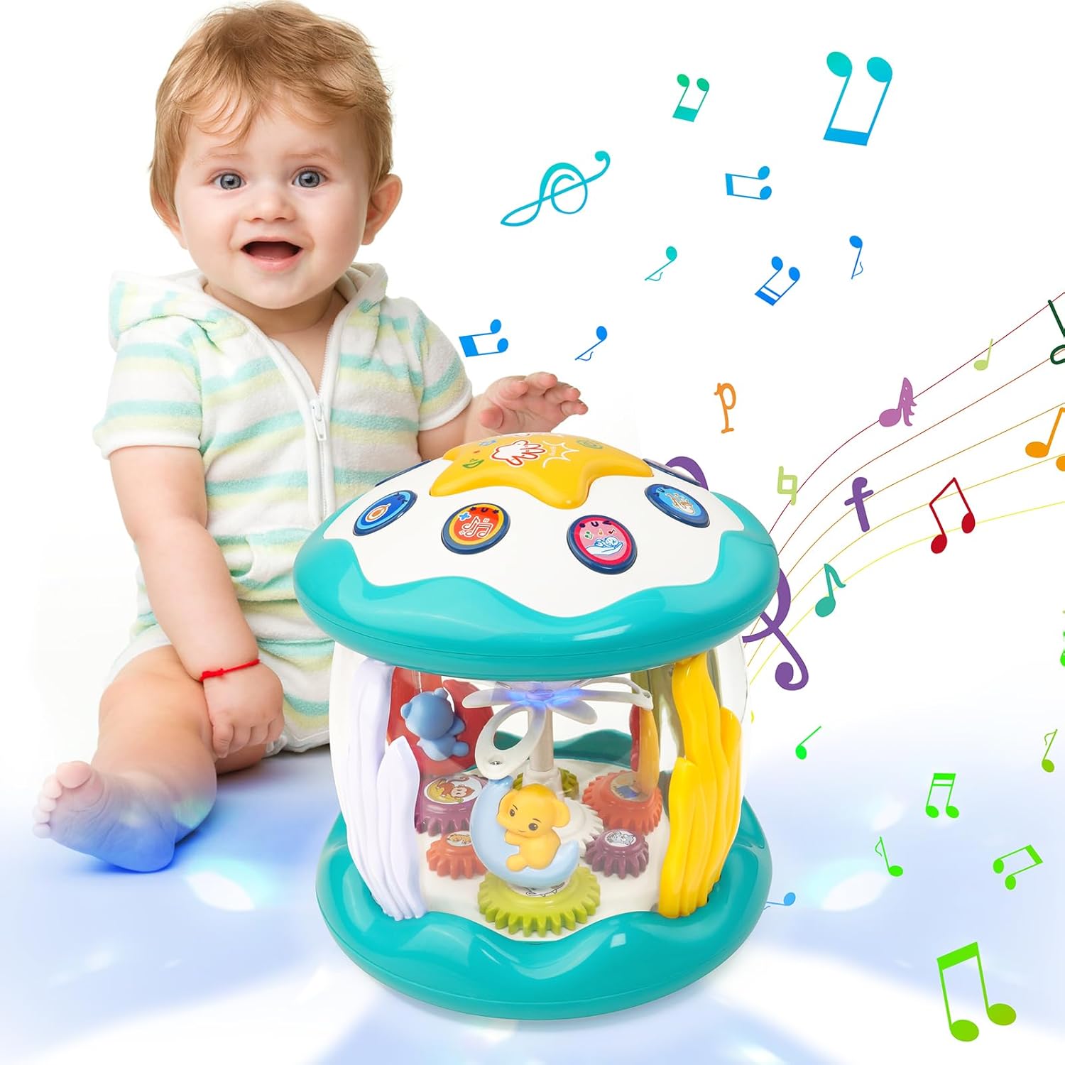 Homradise Baby Toys 6 to 12 Months, Baby Light Up Toys Rotating Light ...