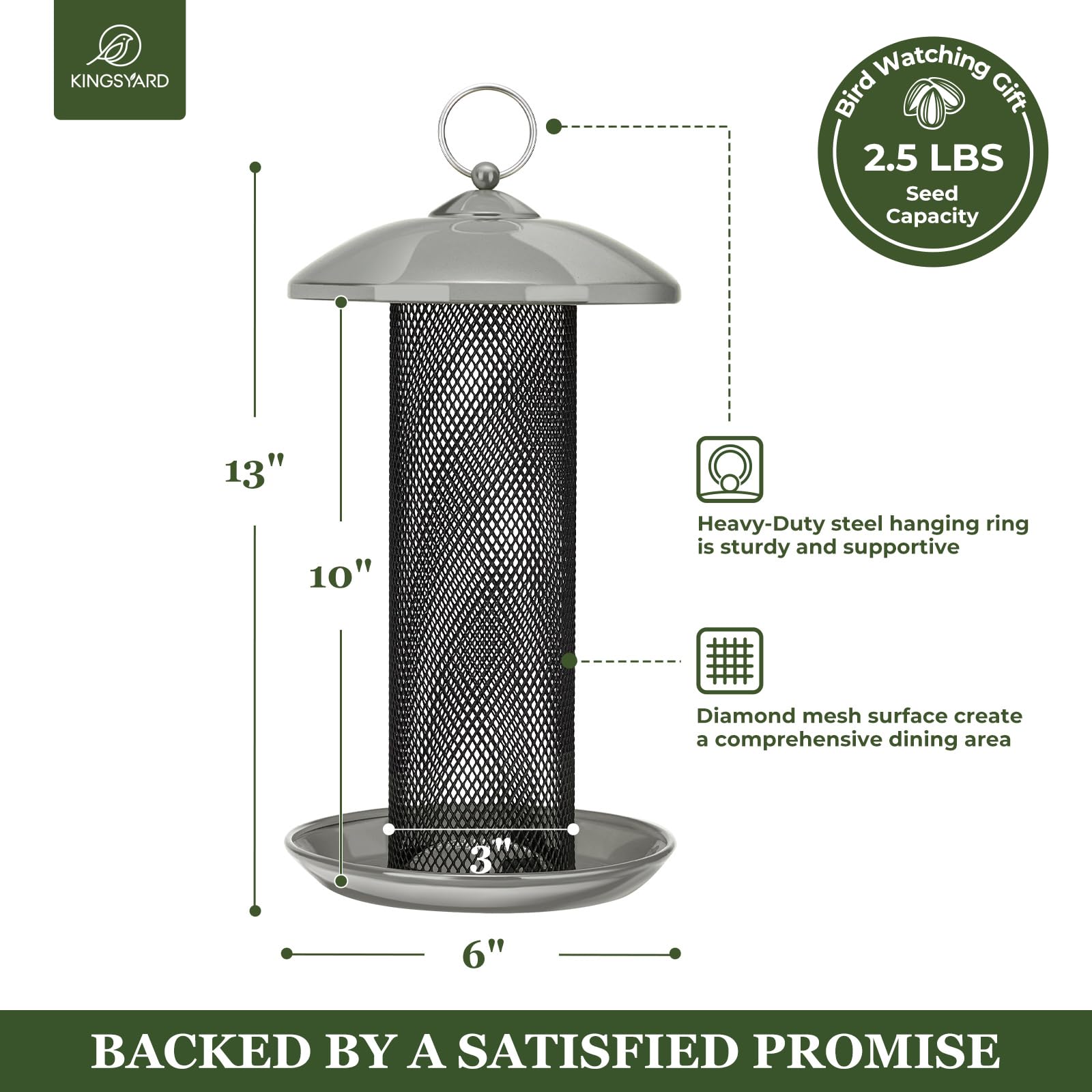 Snapklik.com : Kingsyard Metal Mesh Tube Bird Feeders For Outdoor ...