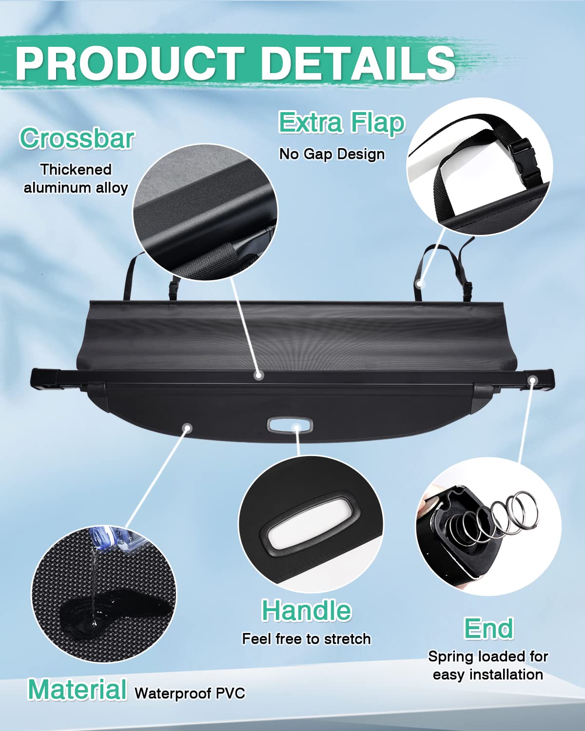 Snapklik.com : Powerty Cargo Cover For 2016-2020 Kia Sorento, Trunk ...