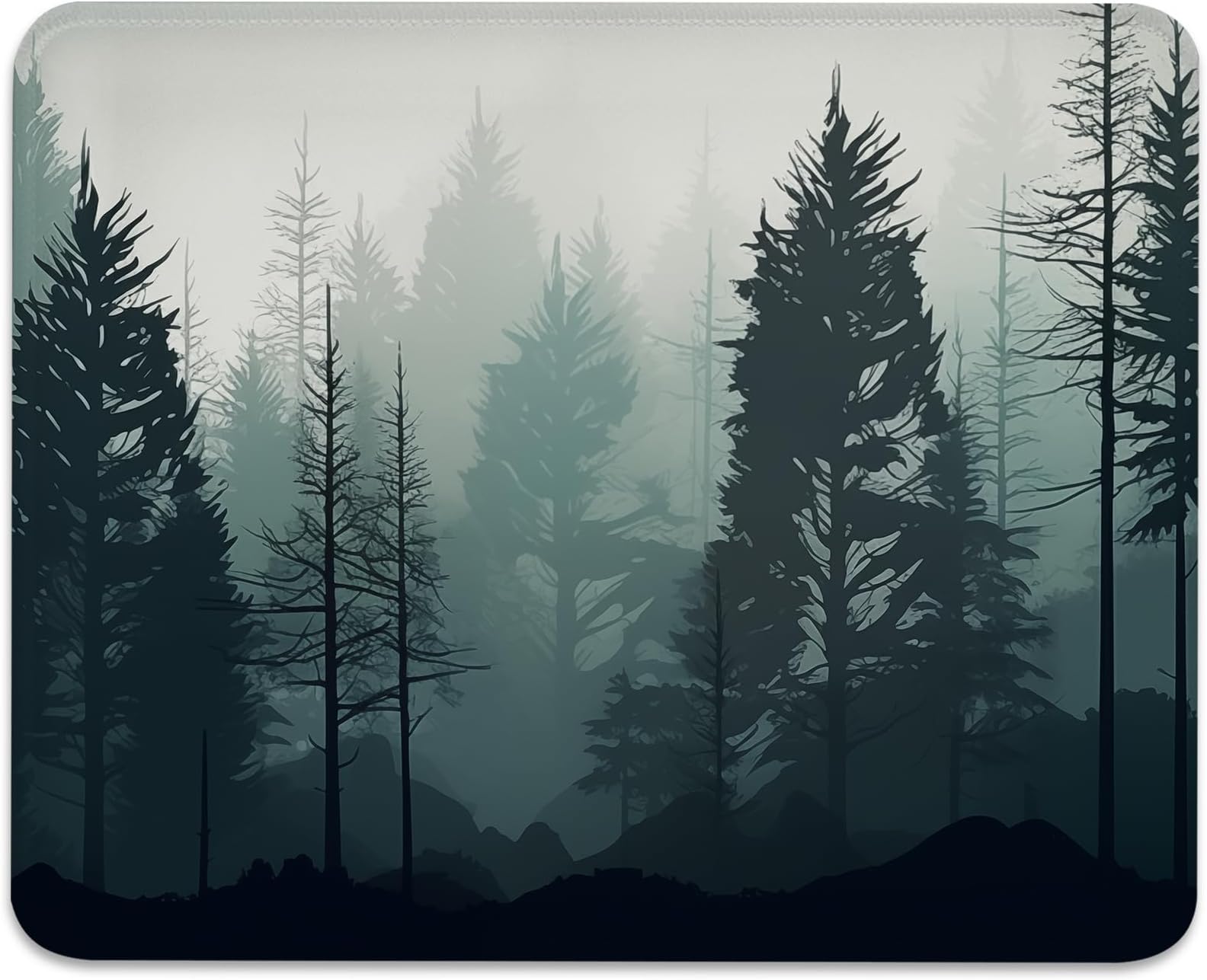 Amazon.com: Monochromatic Forest Landscape Digital Art for Mouse Pad ...