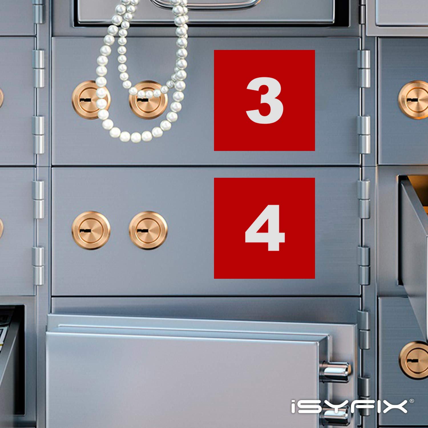 Snapklik.com : Red Consecutive Number Stickers 1 To 100, 3-inch, 1 Set ...