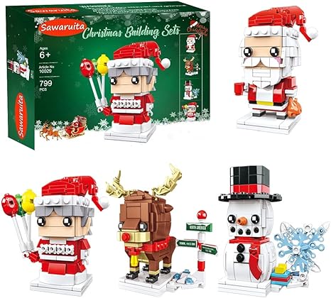 Amazon.com: Christmas Building Sets,799pcs Contain Christmas Snowman ...