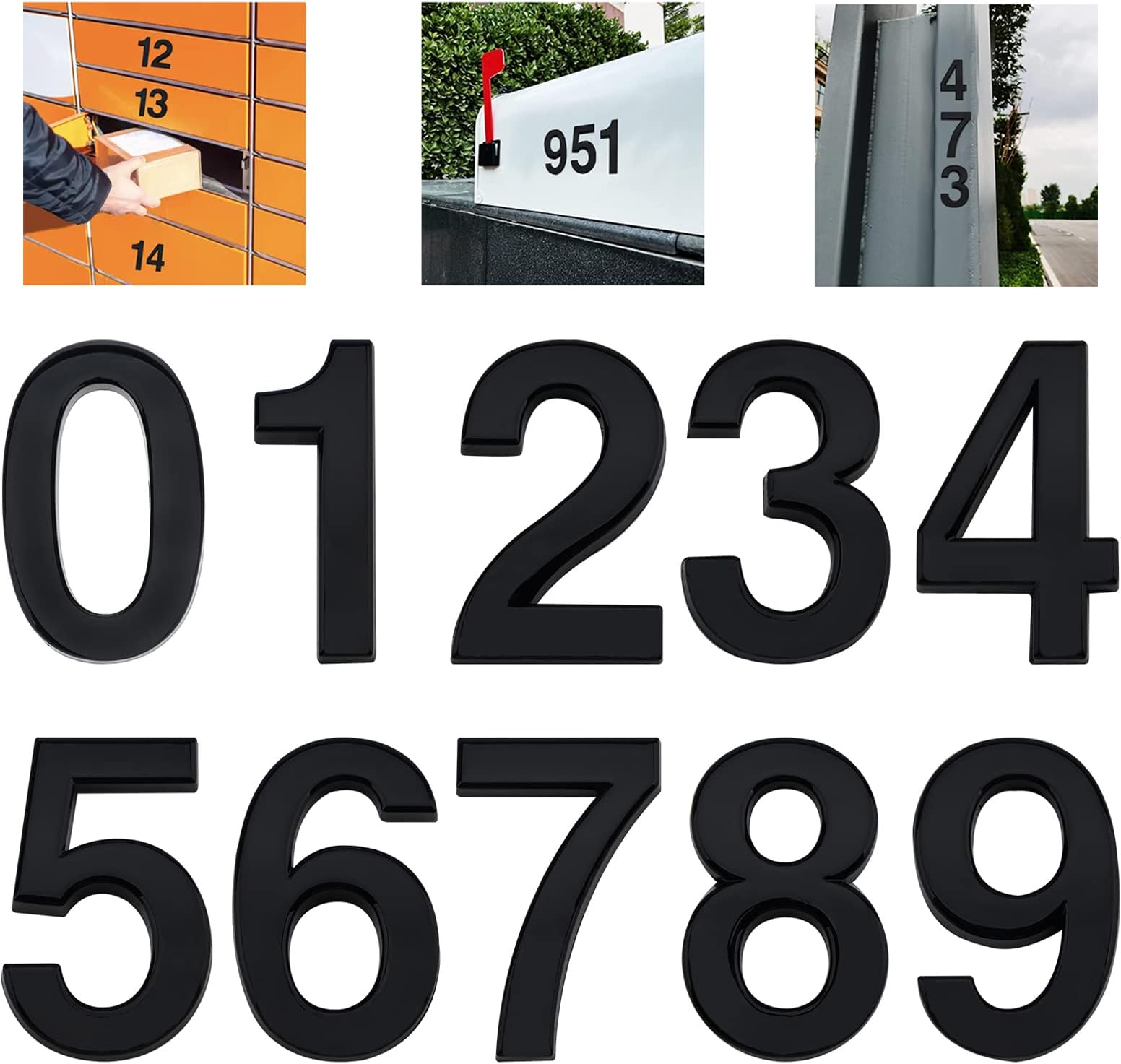Address Sign, 10 Pcs Self Adhesive House Numbers Mailbox Numbers, for ...
