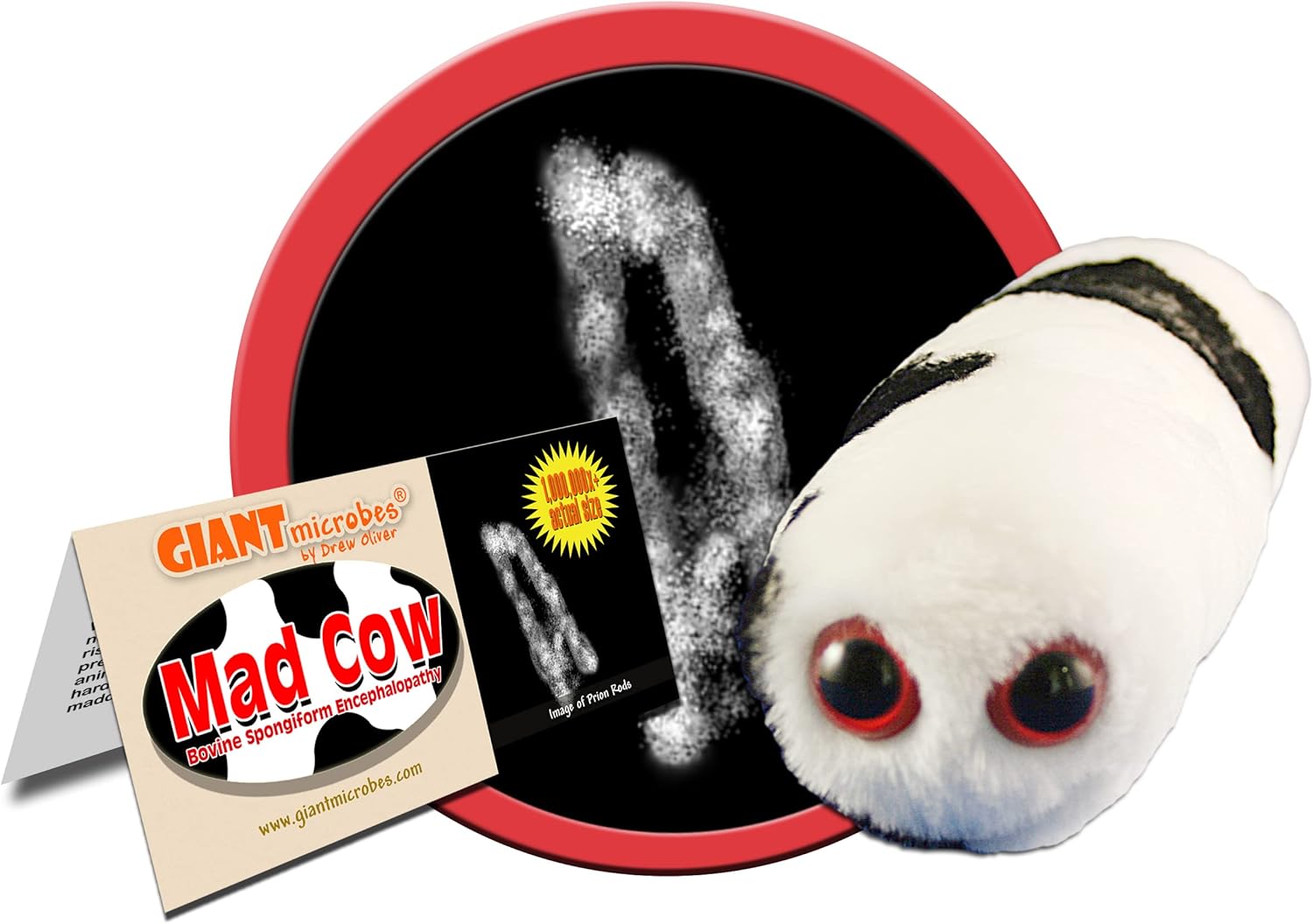 Amazon.com: GIANTmicrobes Mad Cow Plush – Learn About The Brain, Health ...