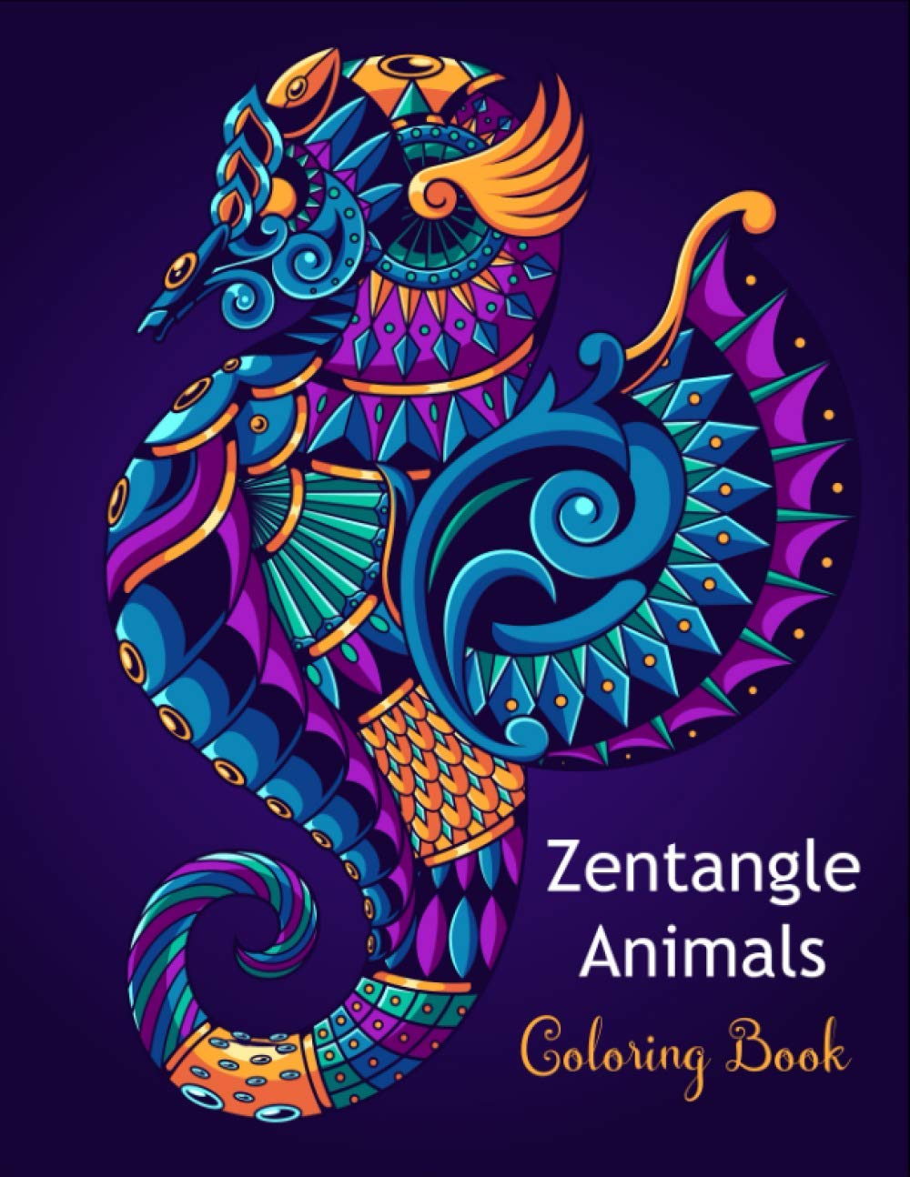 Buy Zentangle animals coloring book: An Adult Coloring Book with 50 ...