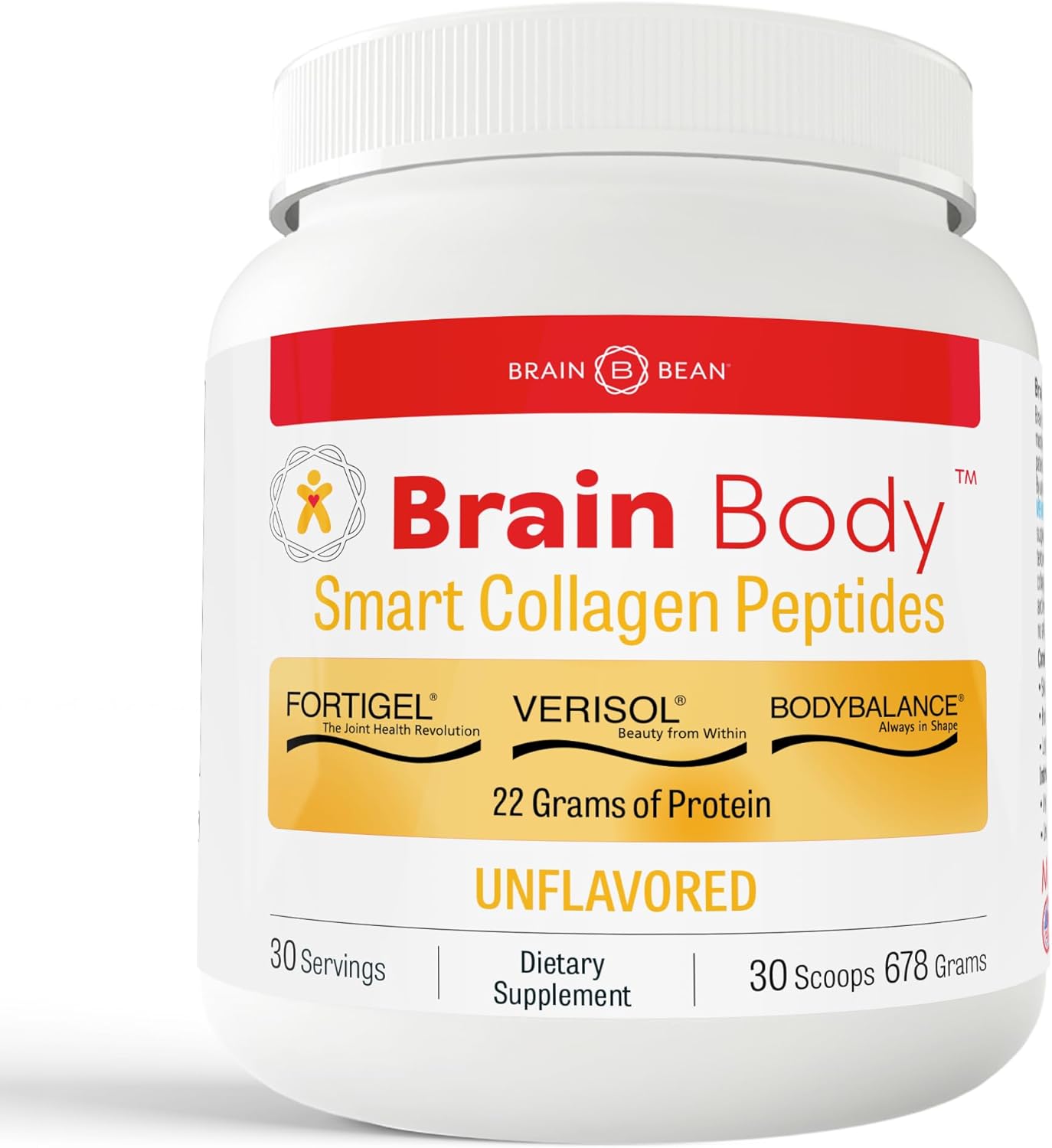 Amazon.com: Brain Body Unflavored Collagen Peptides Powder - Premium ...