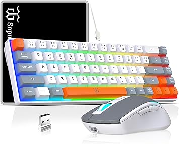 Amazon.com: Snpurdiri 60% Wireless Gaming Keyboard and Mouse Combo ...