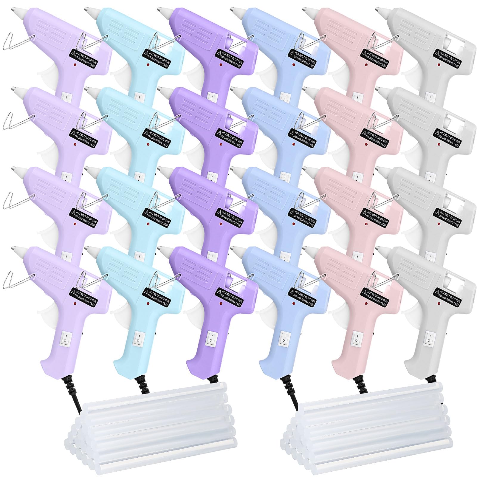 Amazon.com: Gisafai 24 Pcs Hot Glue Gun and Sticks Set Mini Glue Gun ...