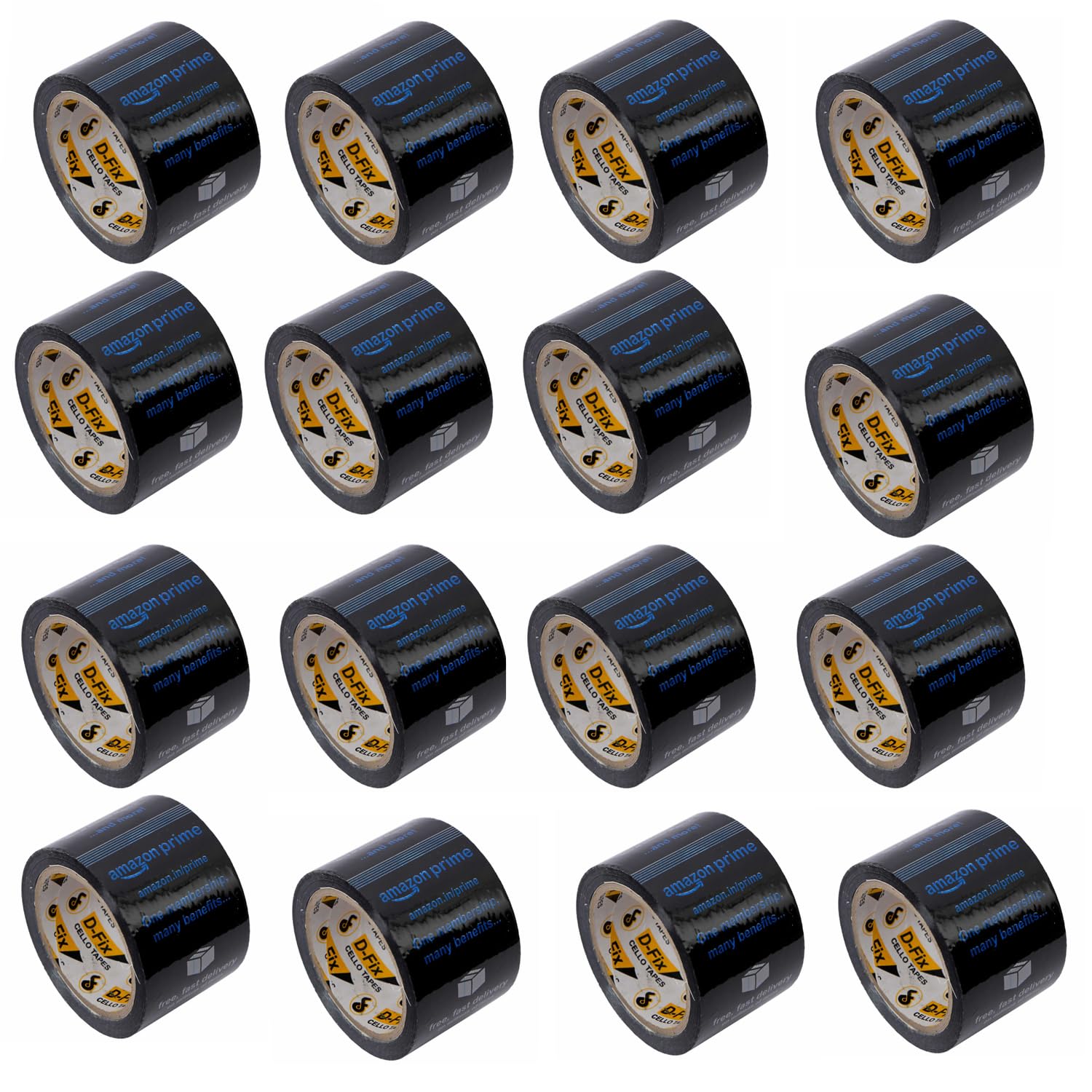 D-fix® Pack of -16, Self-Adhesive Amazon Printed Prime Packing Cello ...