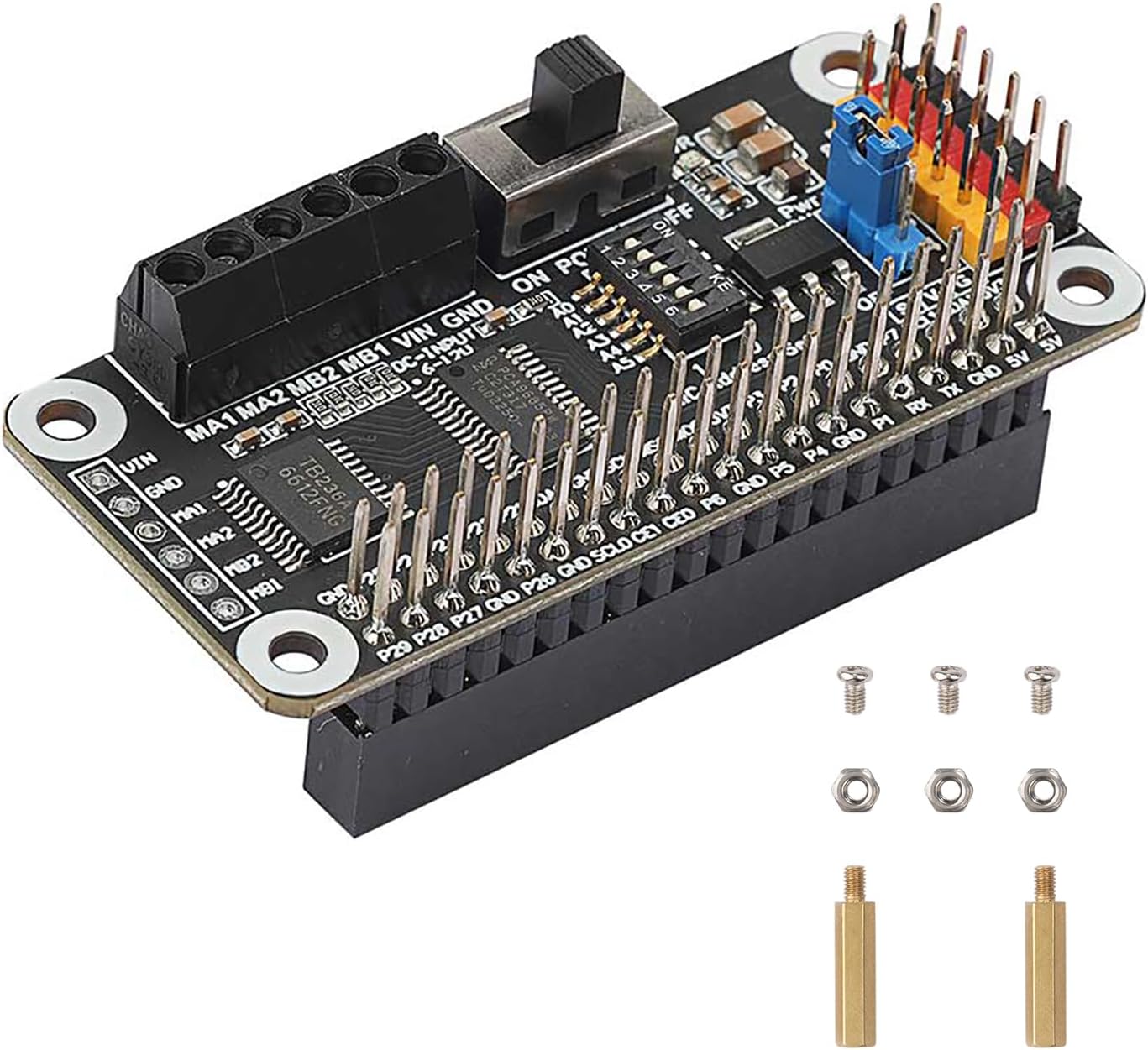 Amazon.com: XICOOLEE Motor and Servo Driver HAT for Raspberry Pi Zero ...