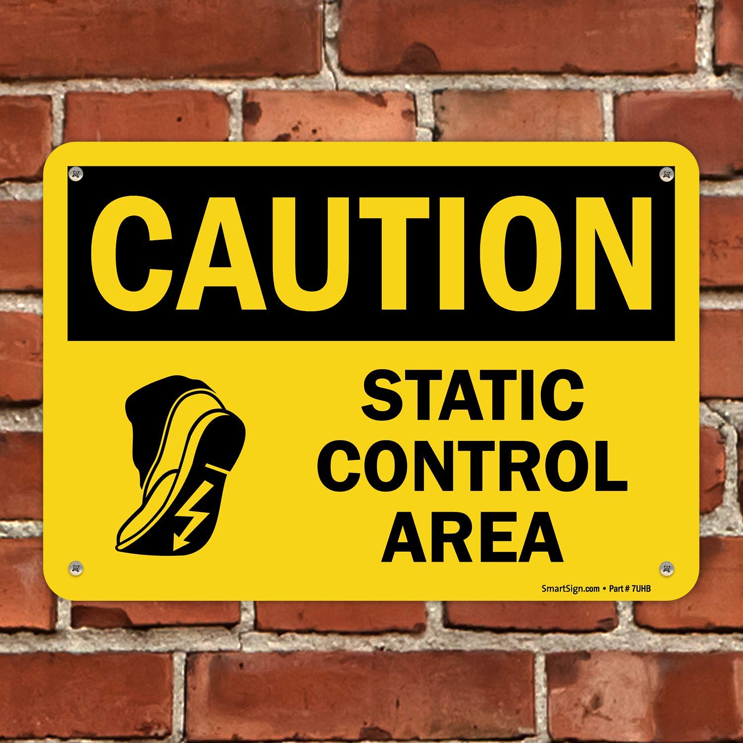 Caution Static Spark Discharge Safety Label Caution Static Control Area ...