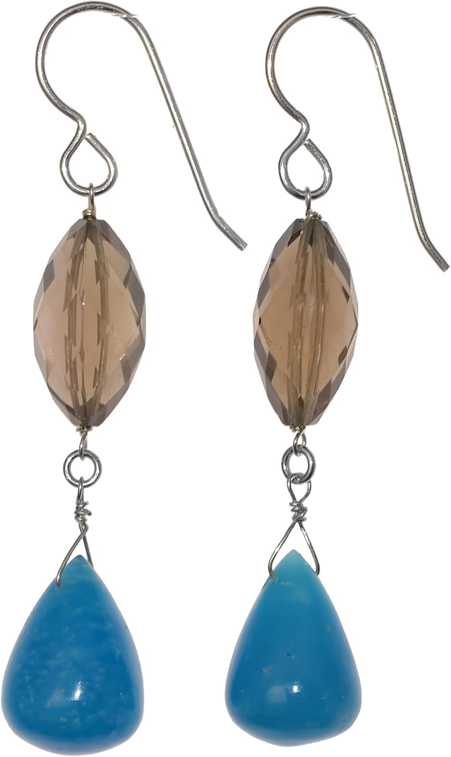 Amazon.com: ASHANTI Rare Hemimorphite Briolette and Smokey Quartz ...