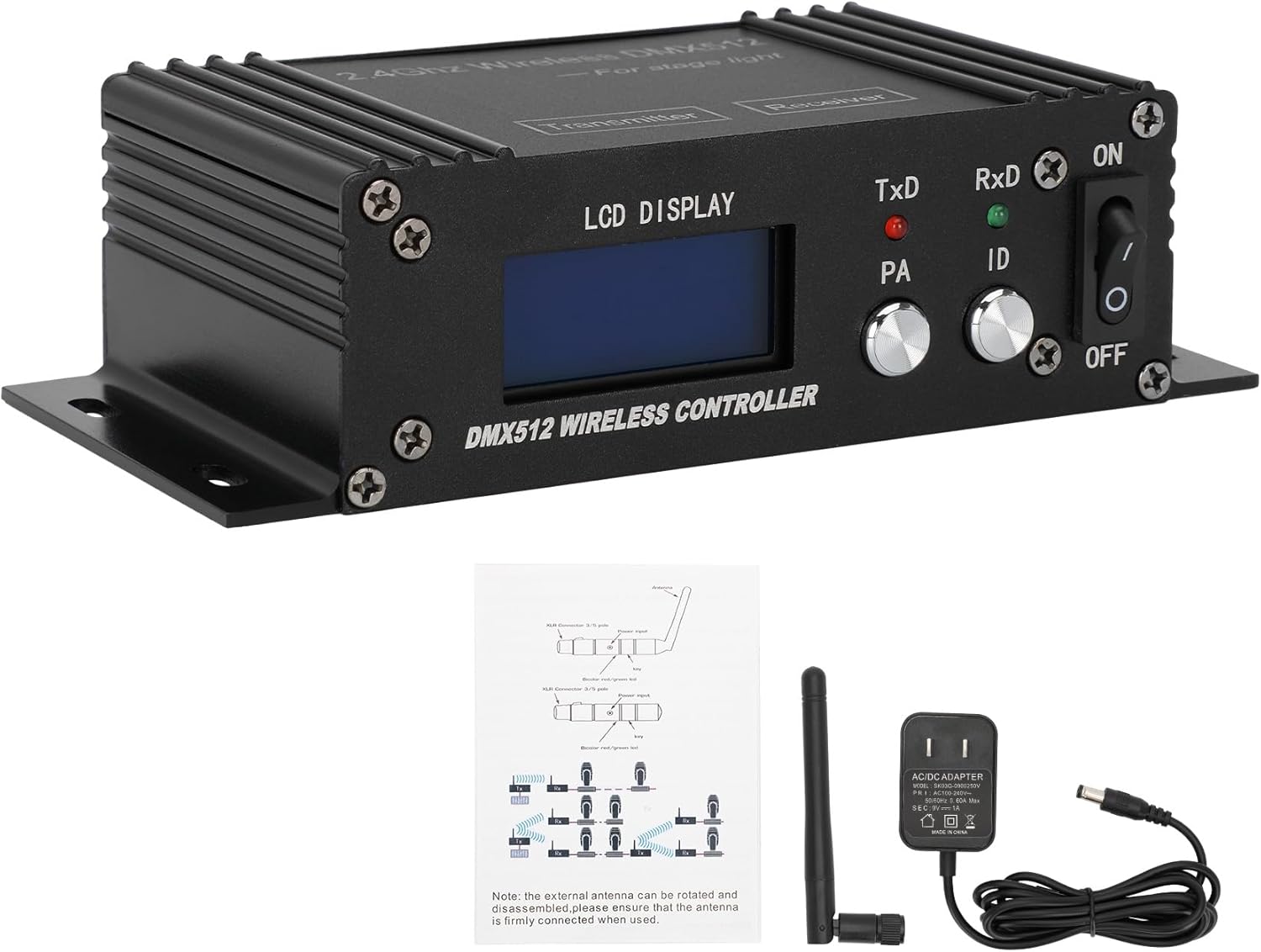 Amazon.com: DMX 512 Controller 2.4GHz Wireless Transceiver & Repeater ...