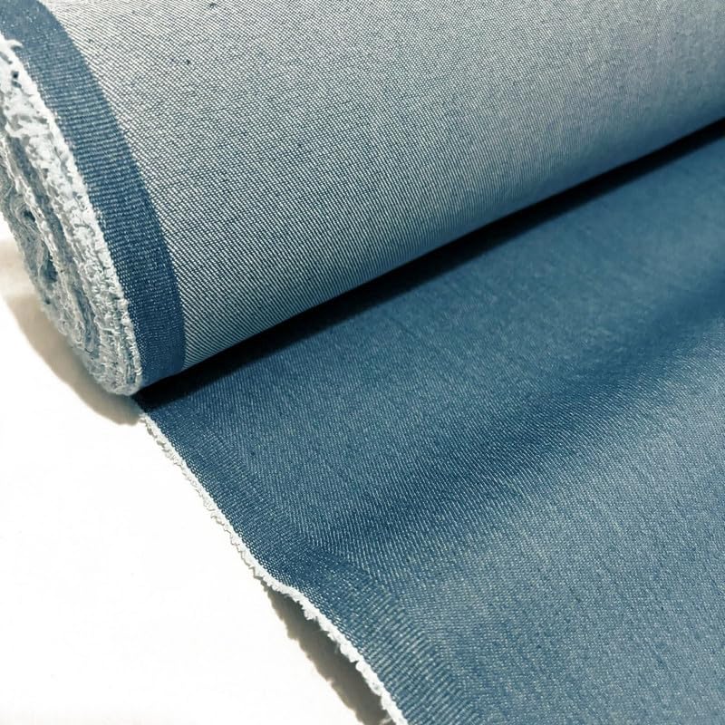 Amazon.com: Kiran Collections-1-yard 9 oz Breeze Blue Denim Fabric for ...