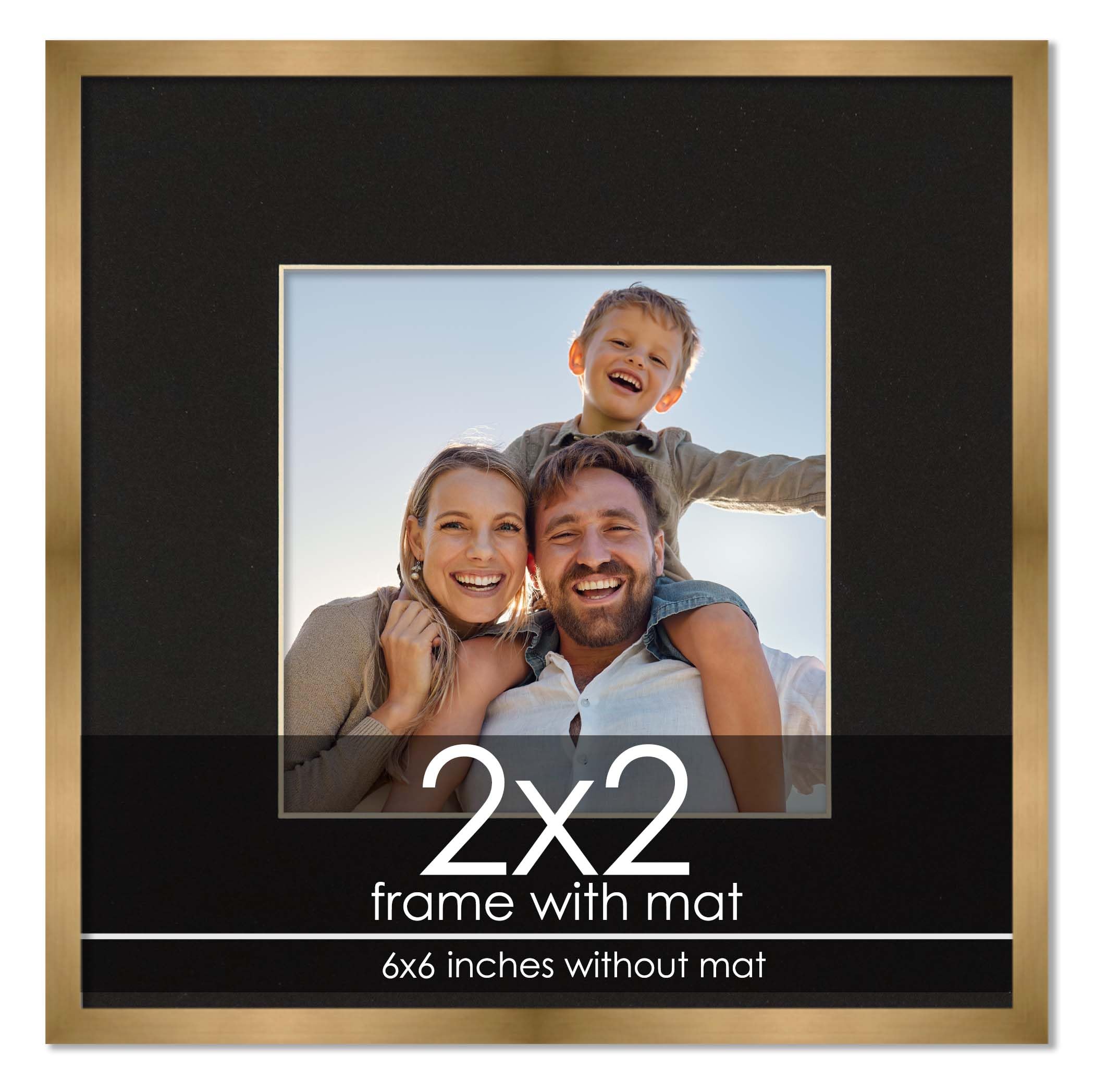 Amazon.com - 2x2 Frame with Mat - Bronze 6x6 Frame Wood Made to Display ...