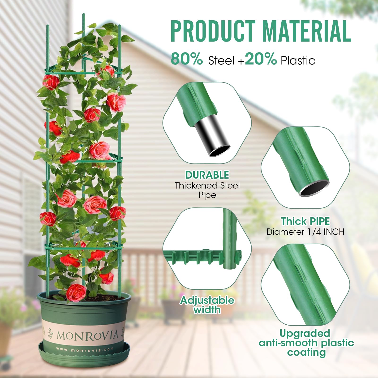 Snapklik.com : 3 Packs Tomato Cages Trellises For Garden, 48 Tall ...