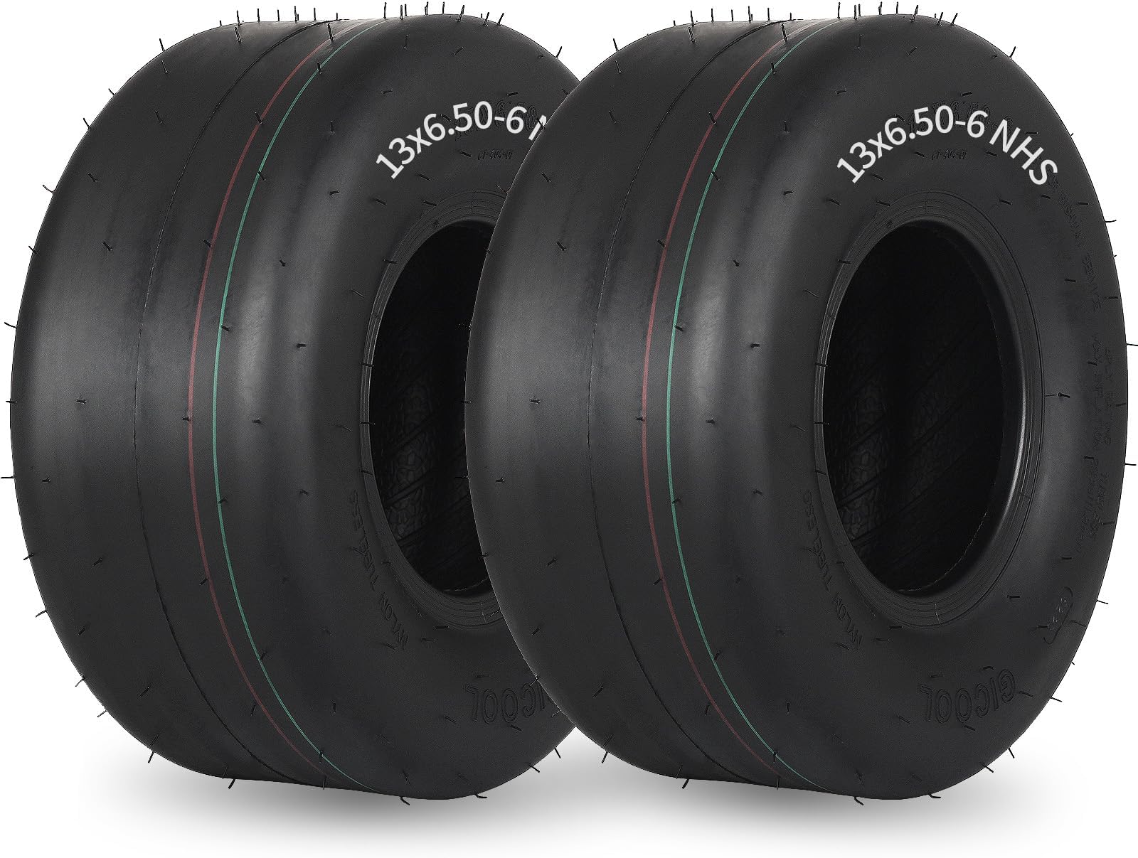 Amazon.com: GICOOL (2 Pack) 13x6.50-6 Tubeless Lawn Mower Tire, 13 x 6. ...