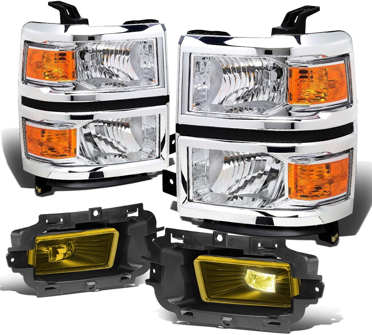 Amazon.com: Auto Dynasty Compatible with Chevy Silverado 1500 Chrome ...