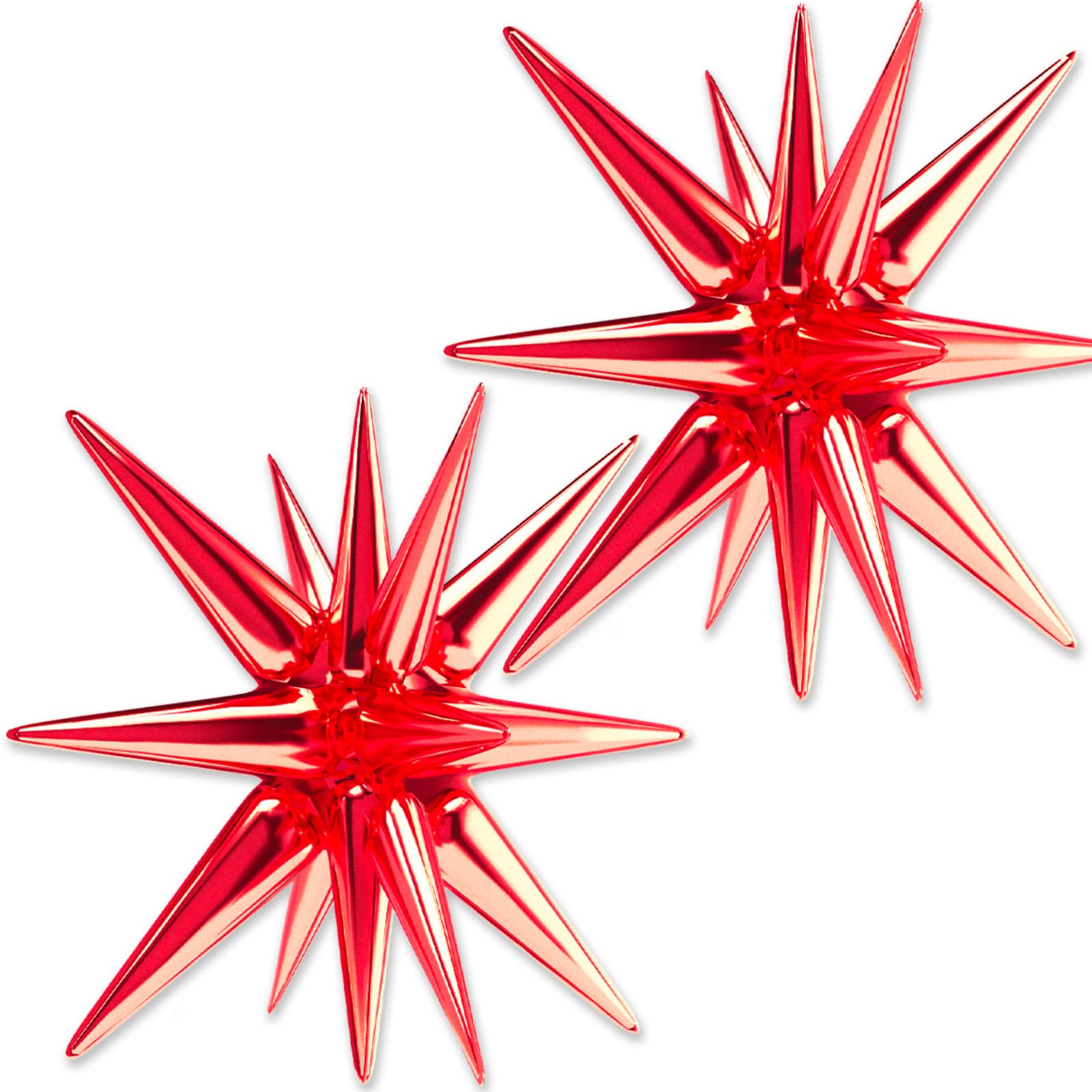 Amazon.com: PartyWoo Red Star Balloons, 2 pcs 42 Inch Large 14-Pointed ...