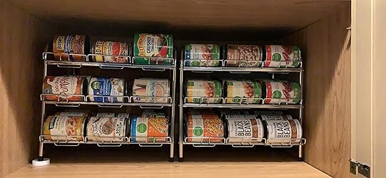 Amazon.com: FlagShip Pantry Food Can Rack Organizer, 3-Tier Stackable ...