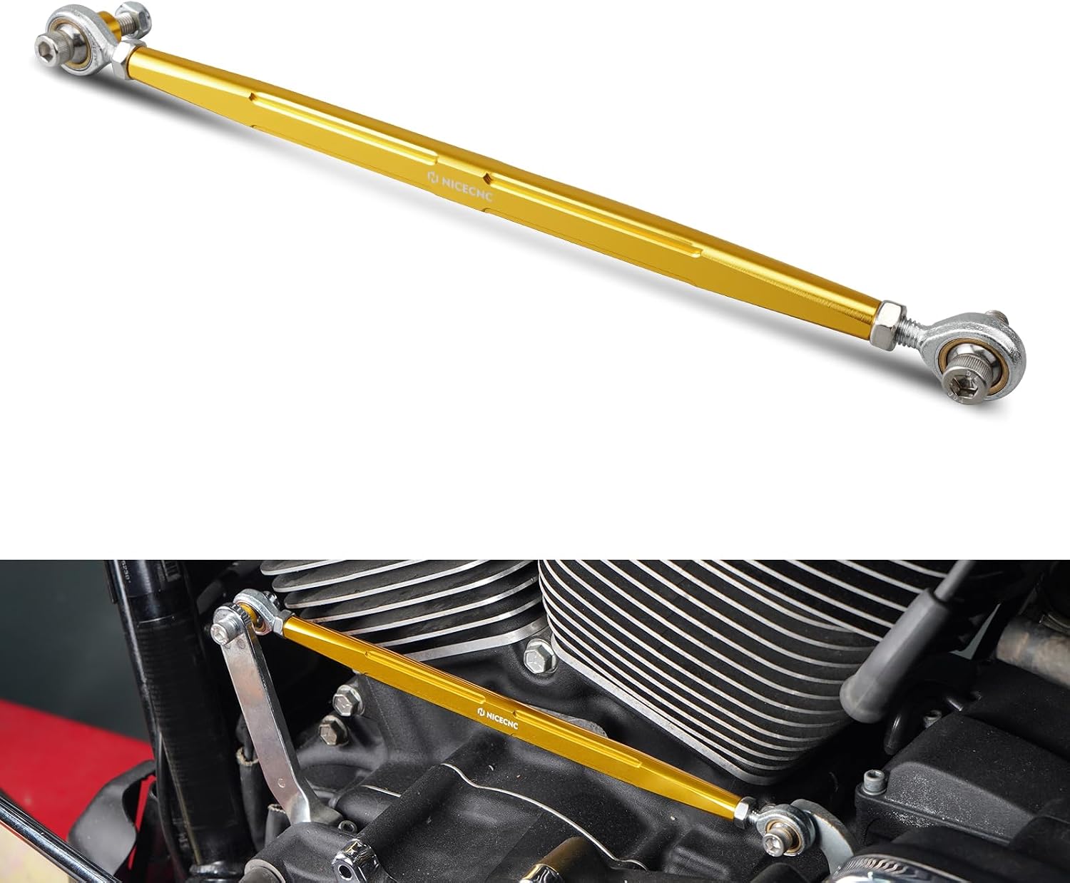 Amazon.com: NICECNC Gold Gear Shift Linkage Gear Shift Lever Shifter ...